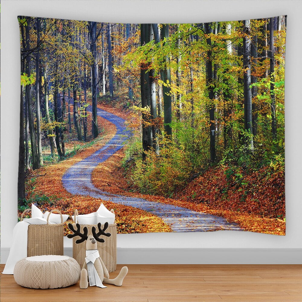 Landscape Tapestry Wall Hanging Psychedelic Forest Mandala Tapestries ...