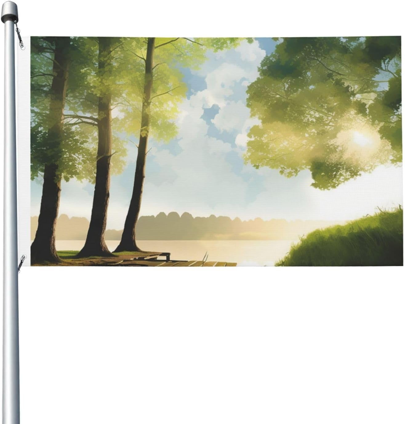 Landscape Trees Flag 4.85x8 ft Flags for Outside Funny Banner Garden ...