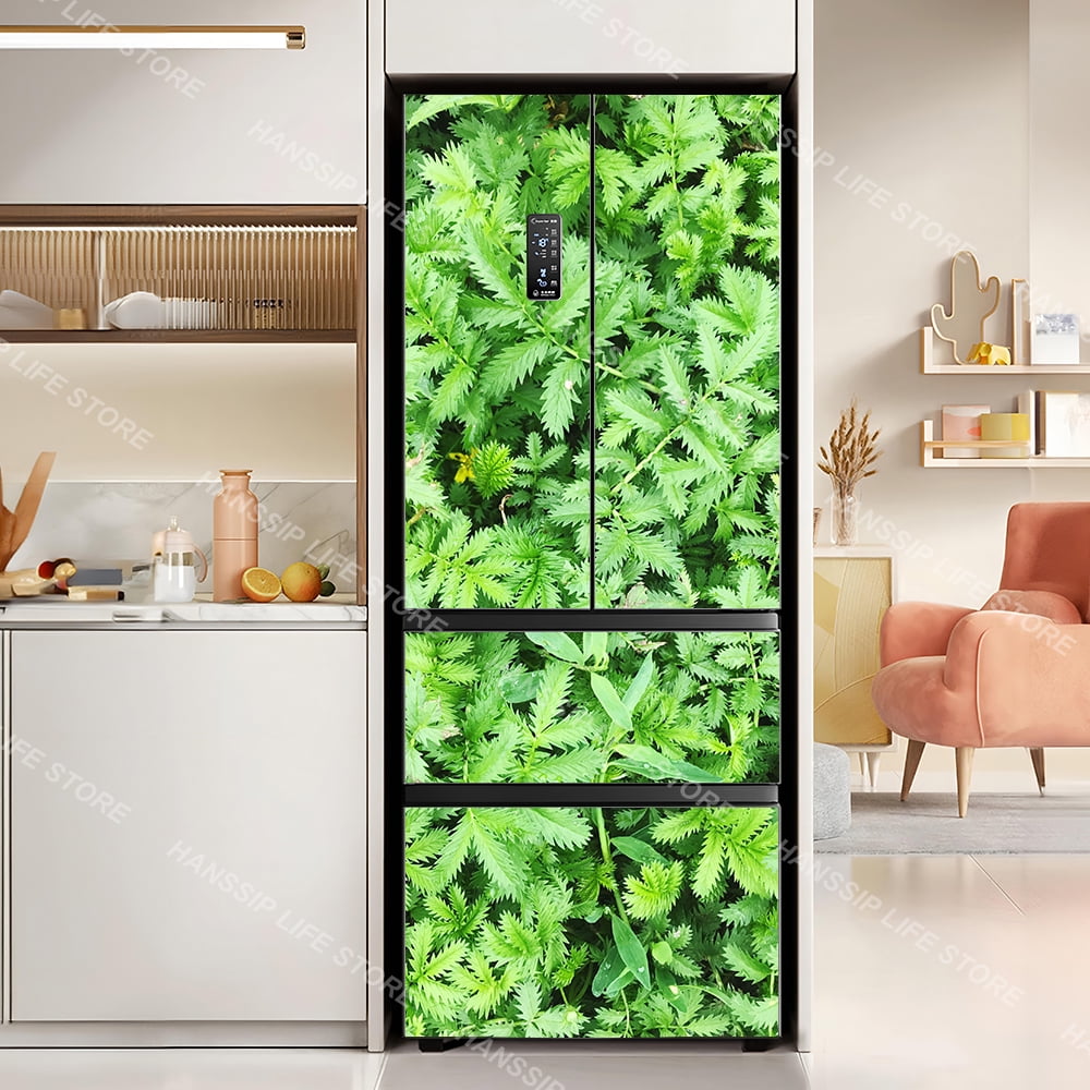Landscape View of Arched Door Mural Refrigerator Wrapping Wallpaper ...