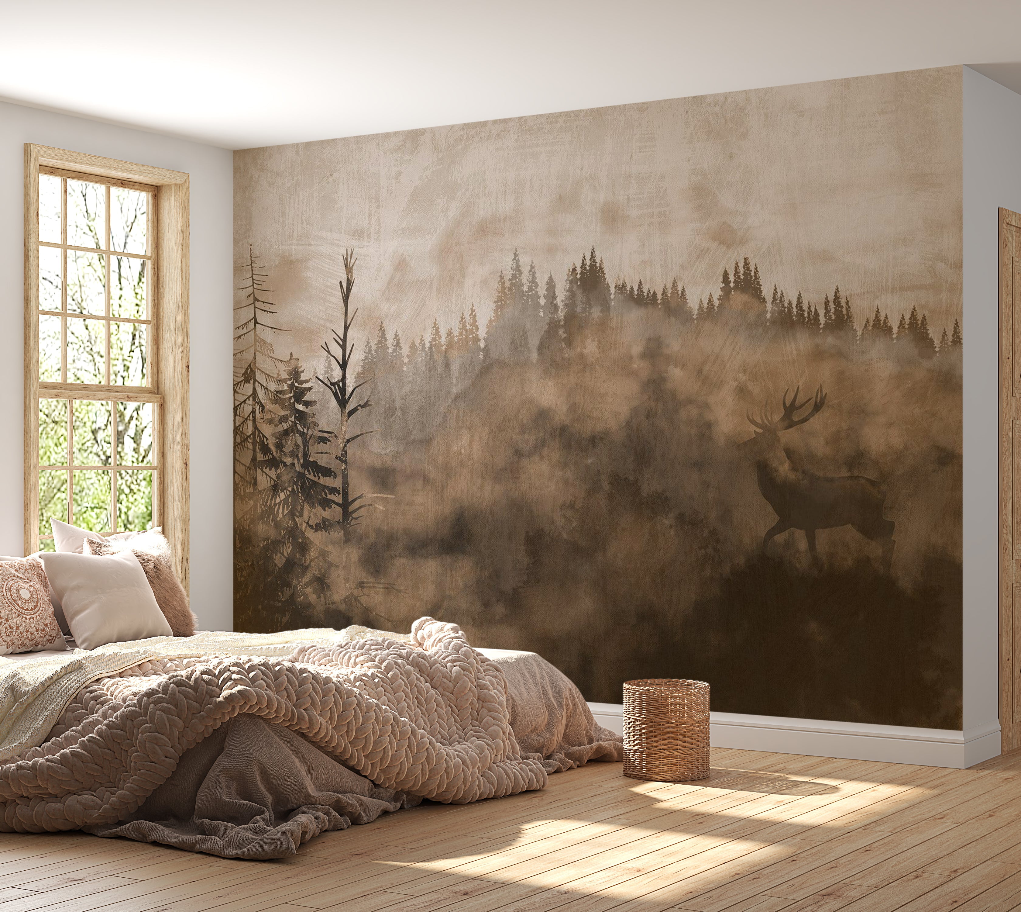 Landscape Wallpaper Wall Mural - Memory of the Wild - Walmart.com