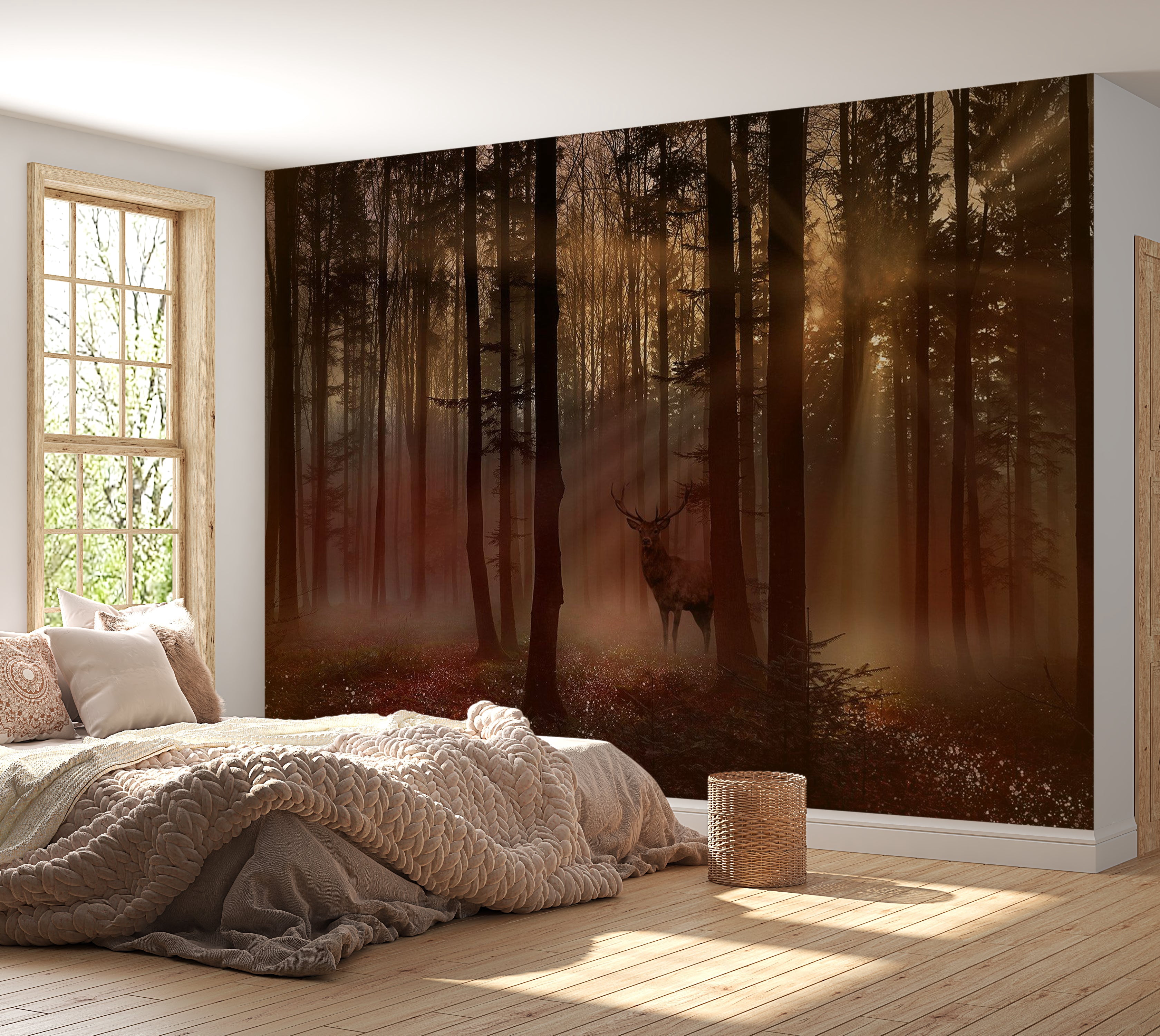 Landscape Wallpaper Wall Mural - Mystical Forest - Walmart.com