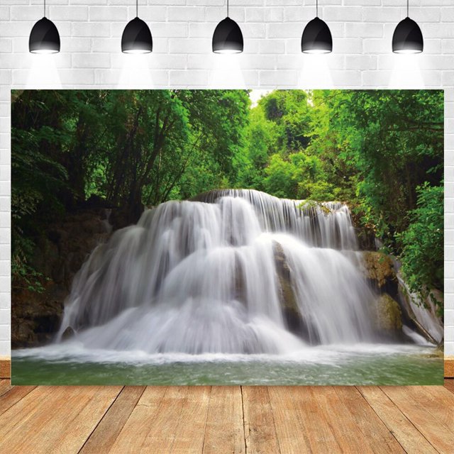Landscape Waterfall Spring Tree Green Nature Scenery Scene Forest ...