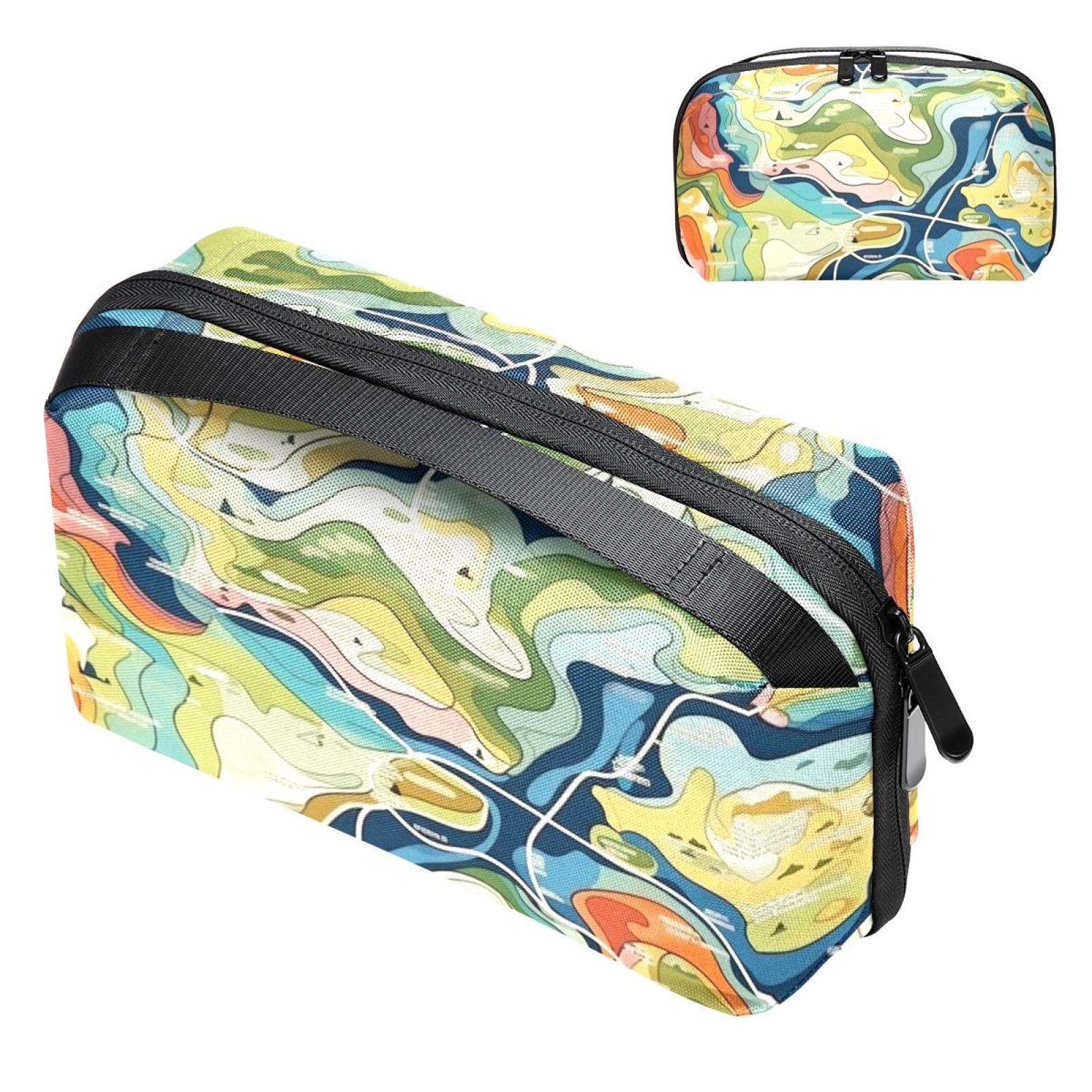 Landscape Waterproof Oxford Fabric USB Pouch Hard Drive Case Charger ...