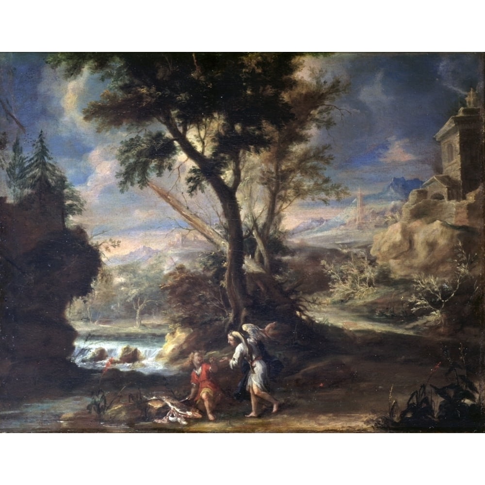 Landscape With Tobias And The Angel Poster Print (24 x 18) - Walmart.com