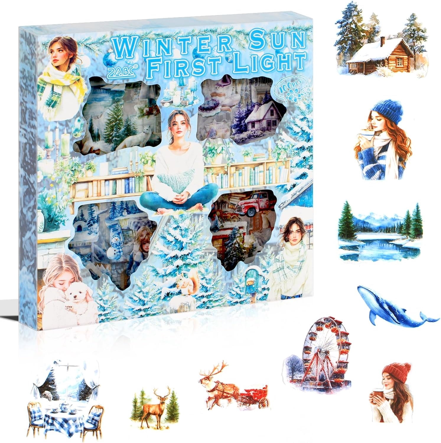Landscape scrapbook stickers for scrapbooking supplies, clear PET ...