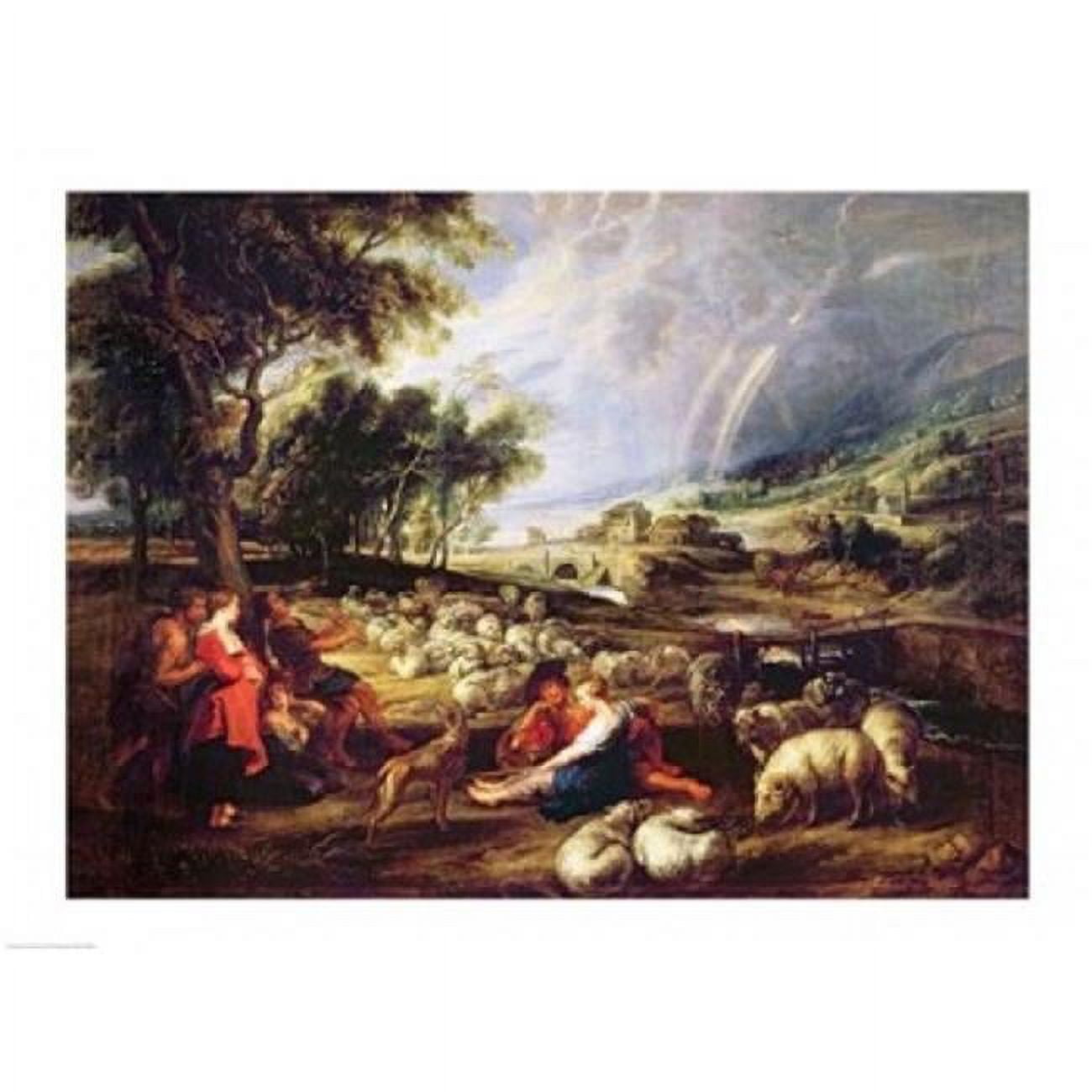 Landscape with A Rainbow Poster Print by Peter Paul Rubens - 36 x 24 in ...