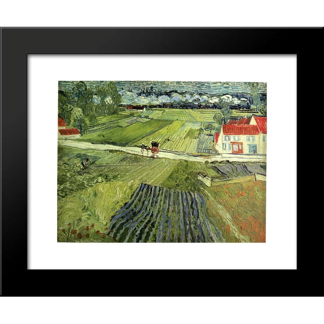 Landscape with Carriage and Train 20x24 Framed Art Print by Vincent van ...