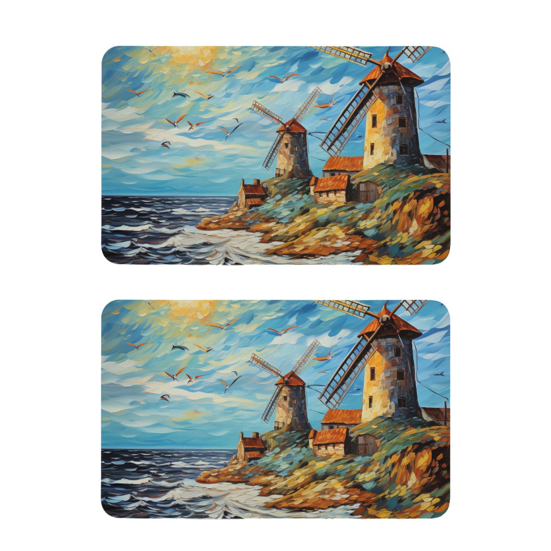 Landscape with Sun Fridge Magnetic Sticker Refrigerator Magnets Kitchen ...