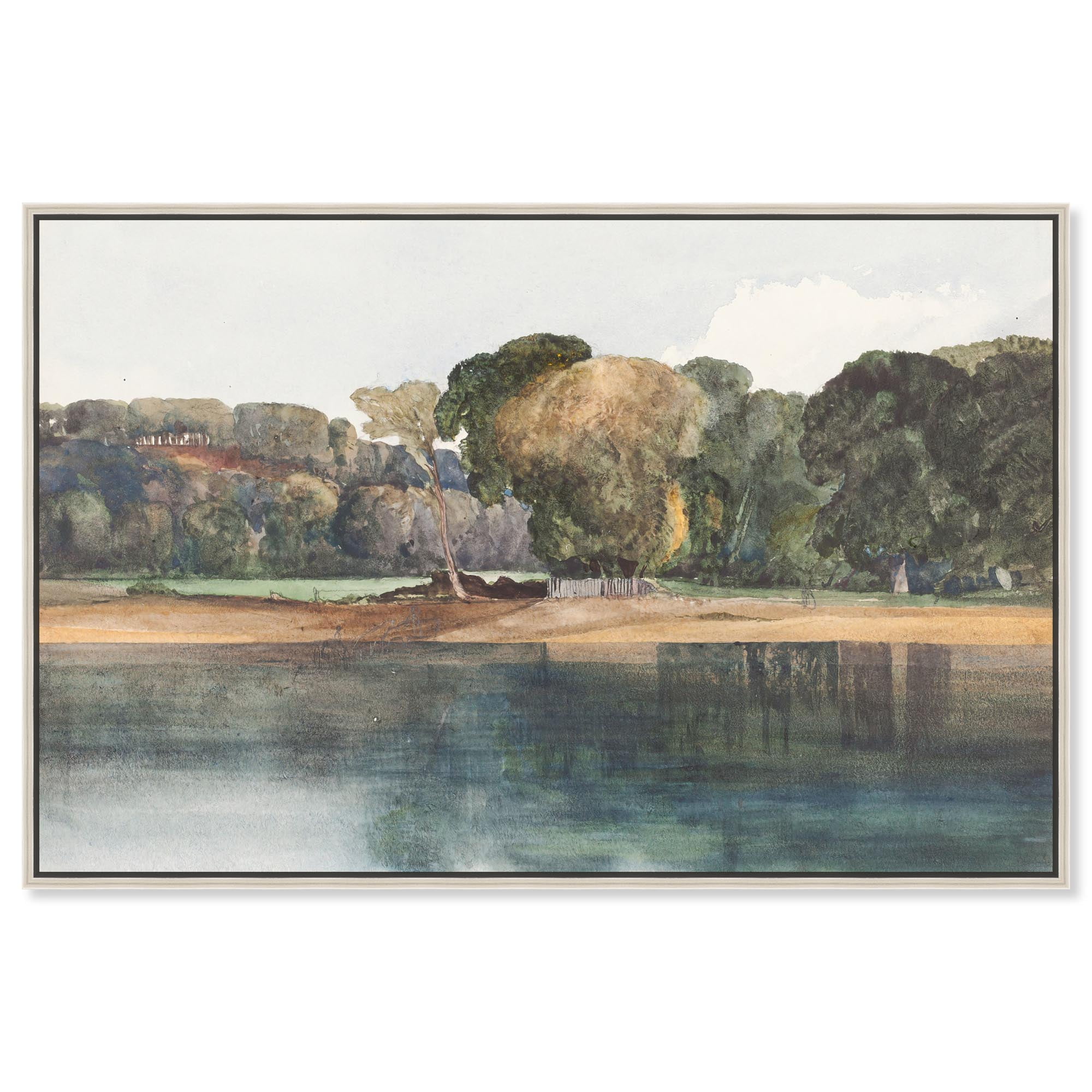 Landscape with Trees and Water Canvas Classic Landscape Art by Art ...