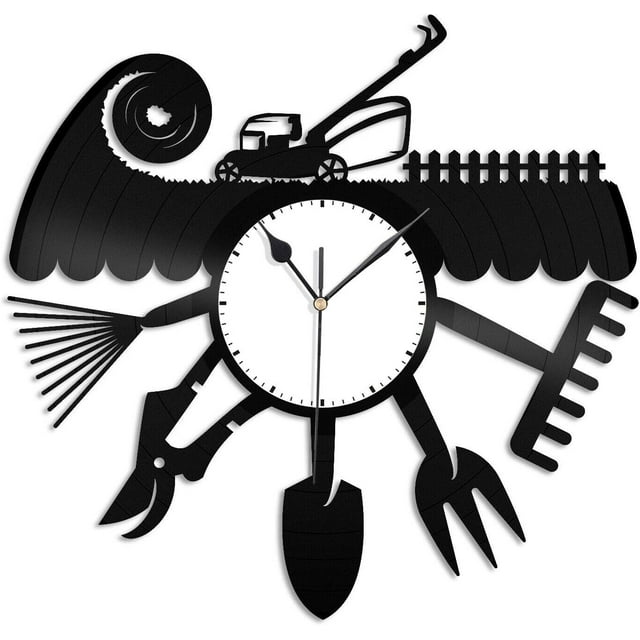 Landscaper 3D Wall Clock Vinyl Wall Clock,Vinyl Record Clock Wall Art ...