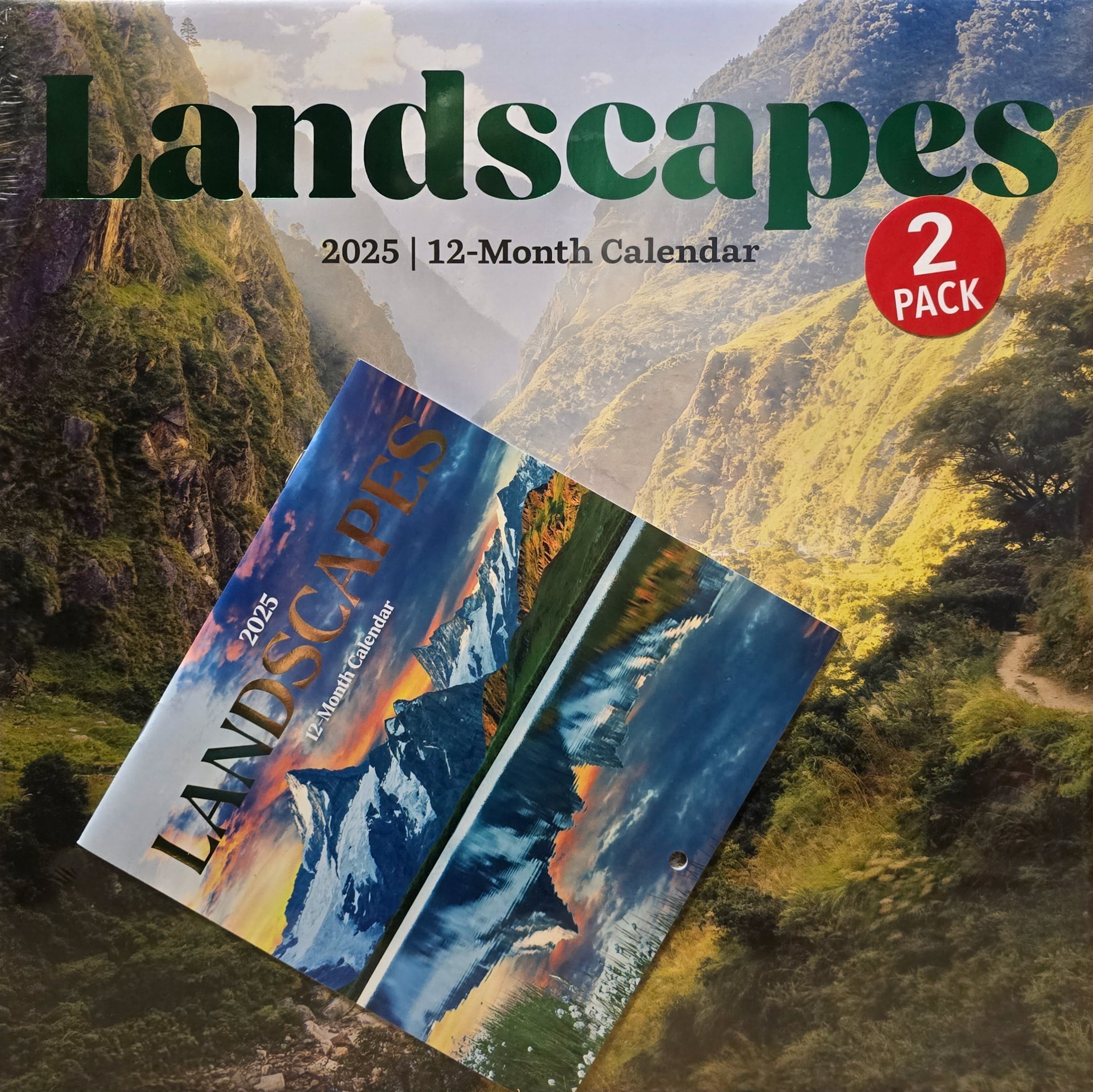 Landscapes 2025 Hanging Wall Calendar - 12 Month Calendar + Bonus Mini ...