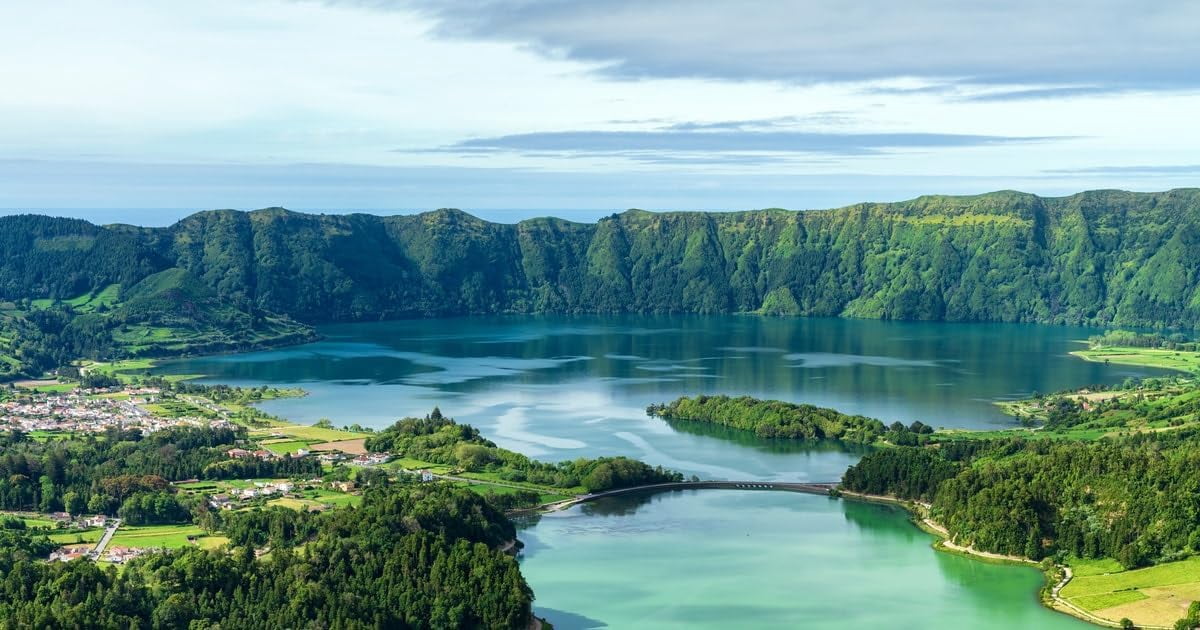 Landscapes of Sete Cidades Sao Miguel Island Azores Portugal Europe 500 ...