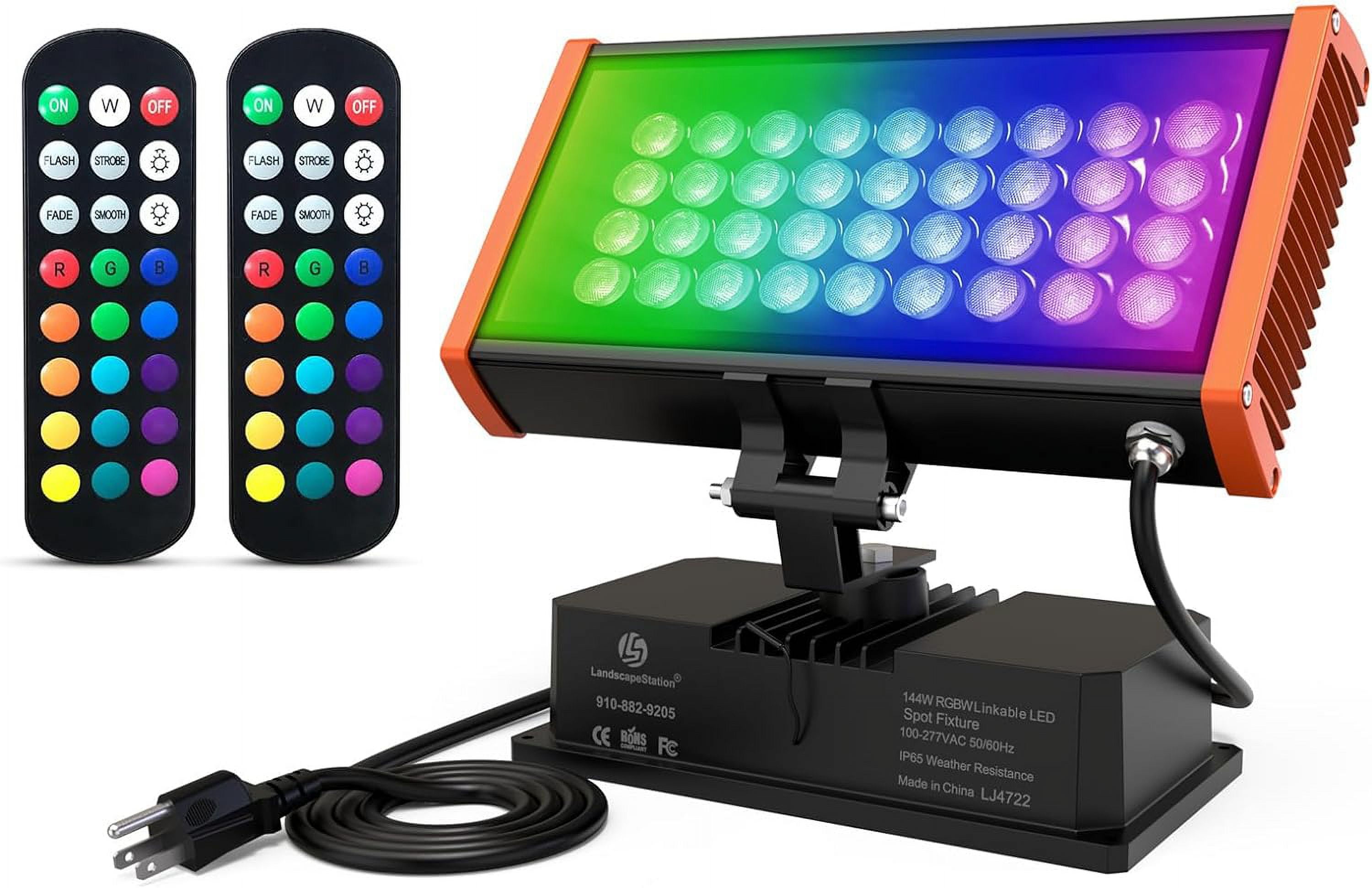 Landscapestation 144W LED Wall Washer Light with Remote Control, RGBW ...
