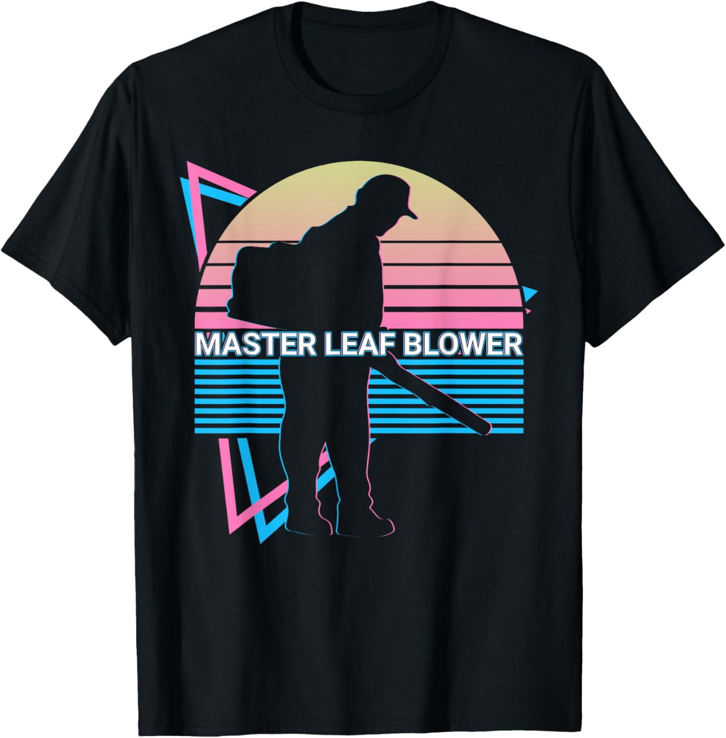 Landscaping Landscaper Retro Master Leaf Blower T-Shirt men and women ...