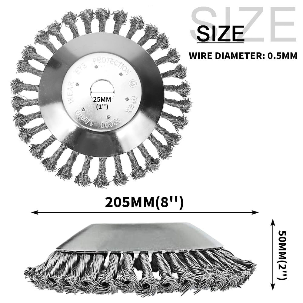 Landscaping Weeding Machine 6/8 Inch Weeder Rotary Weed Brush Joint ...