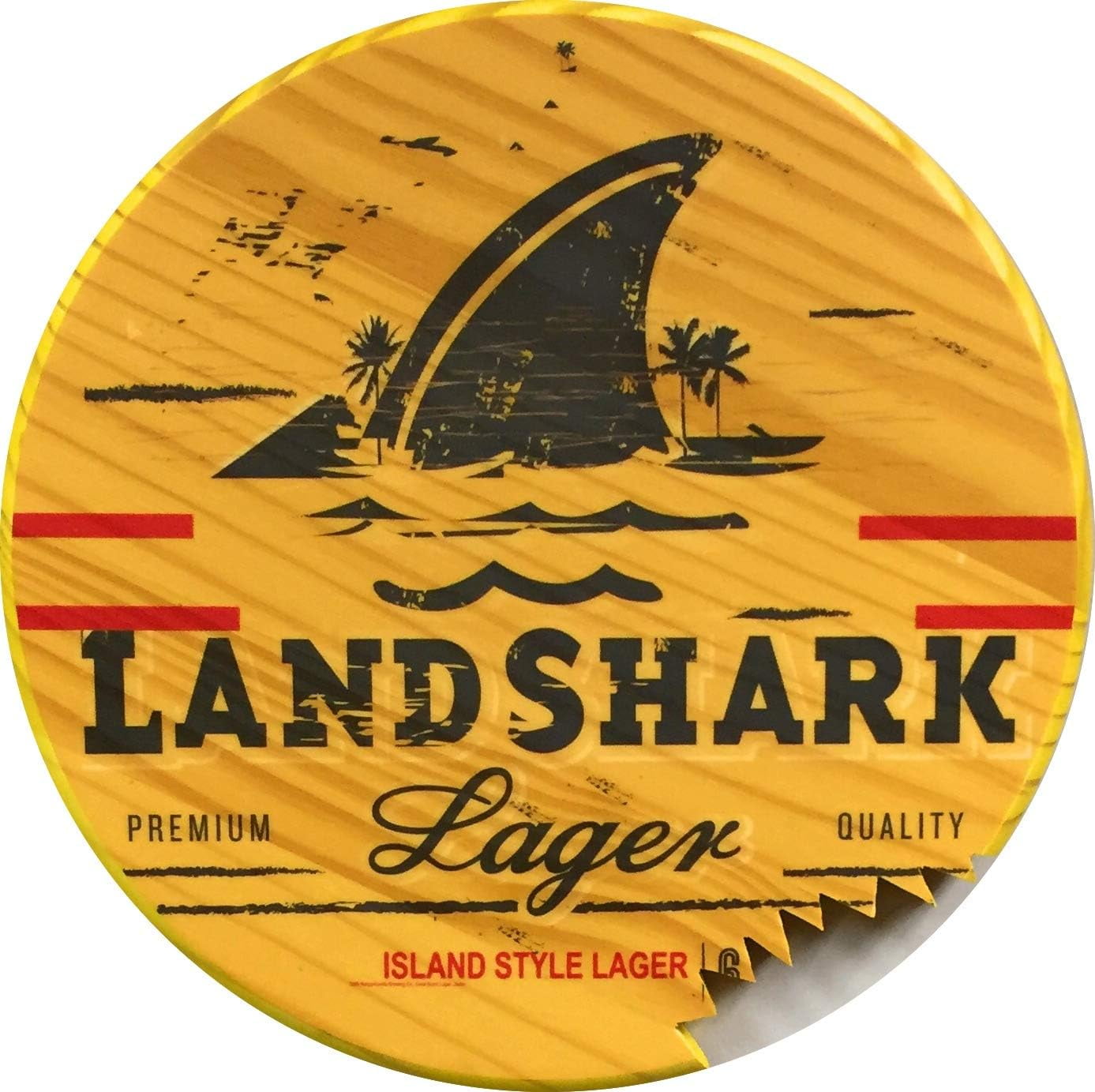 Landshark 12" Round Wood Sign - Walmart.com