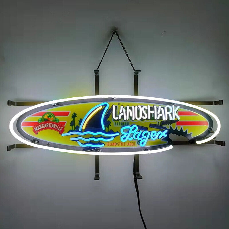Landshark Lager Neon Sign With HD Pringting 24'' Beer Bar Store Wall ...