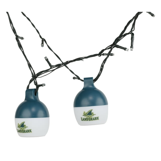Landshark Bright LED Outdoor 12ft String Lights with Bluetooth Party ...
