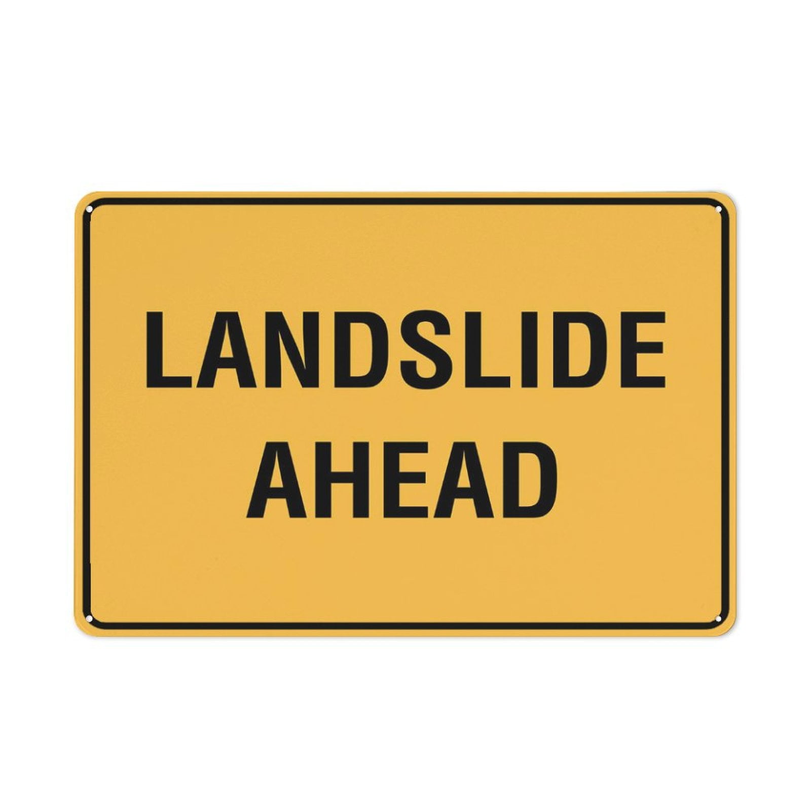 Landslide Ahead Sign 8X12 Inch Rust Free Aluminum Easy To Read & Sturdy ...