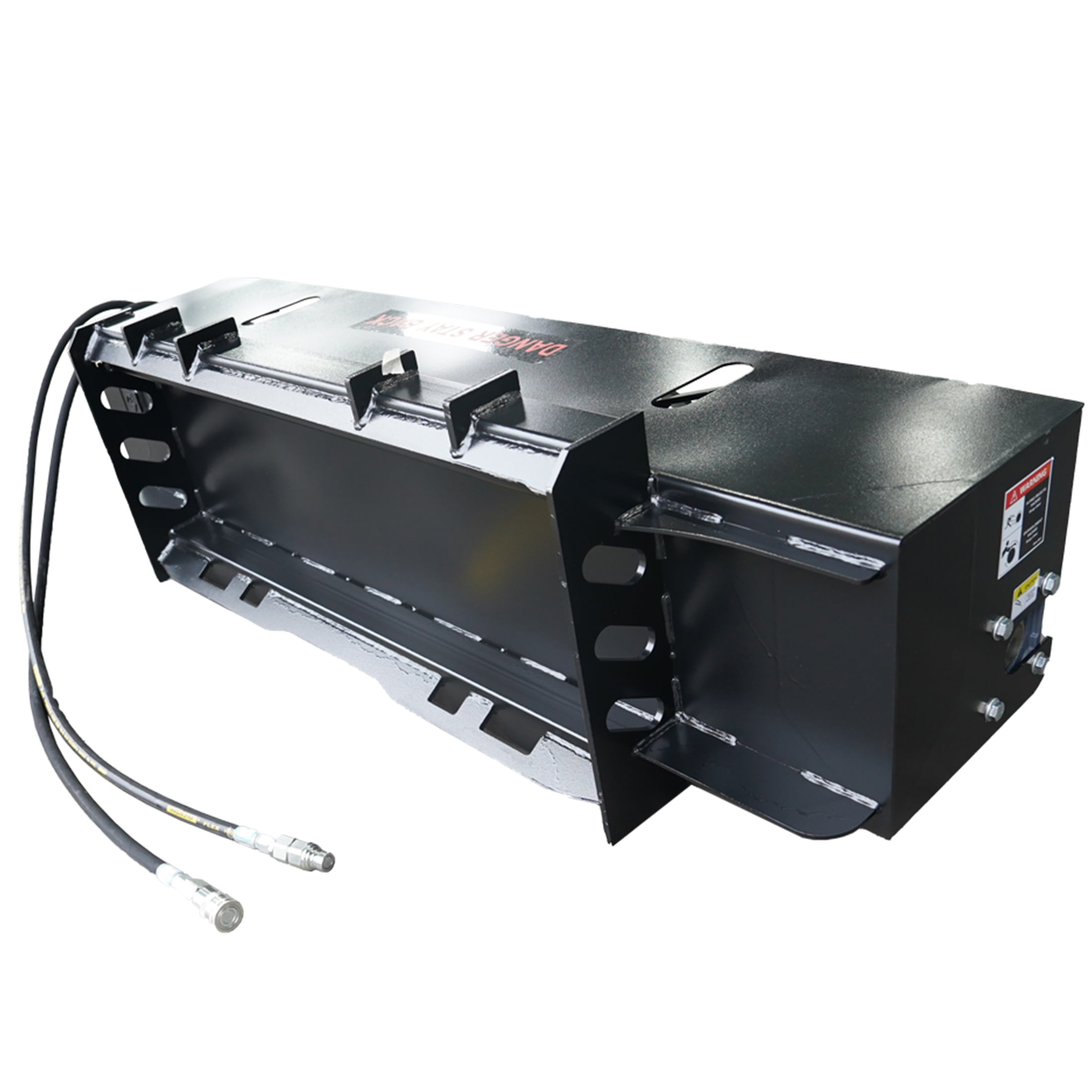 Landy 72" Skid Steer Soil Cultivator & Roto Tiller - 4" Cut Depth, Bi-Directional Rotation ...