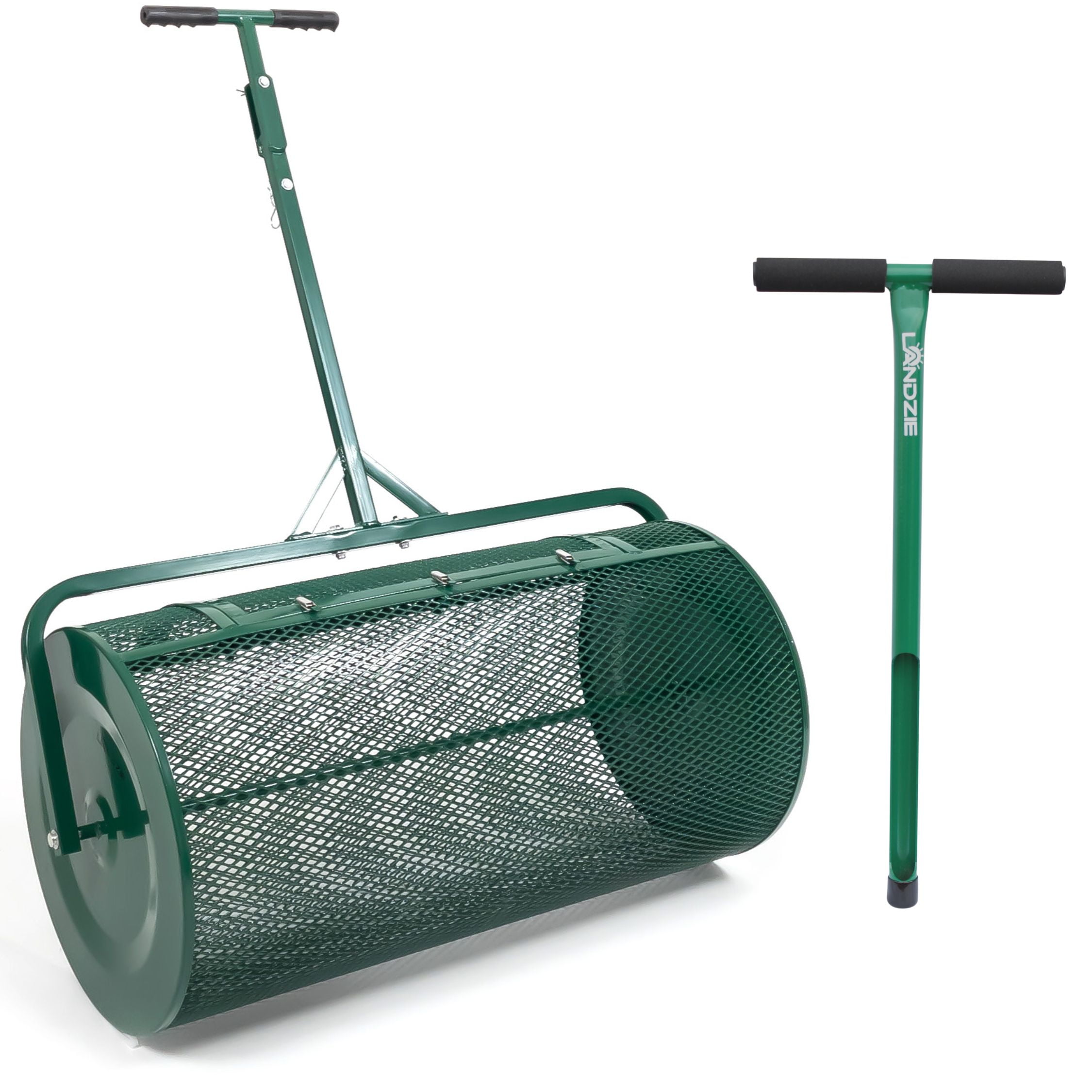 Landzie Lawn & Garden Care Kit - 36 inch Mesh Push/Tow Behind Spreader ...