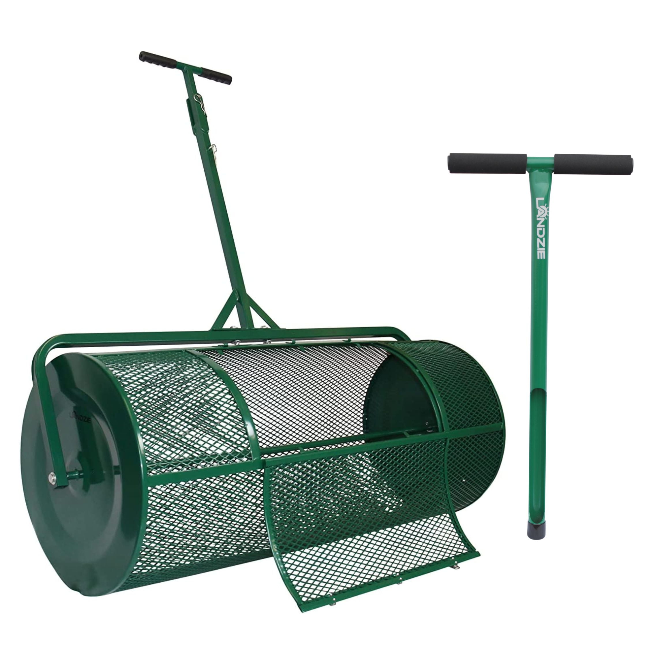 Landzie Lawn & Garden Care Kit - 44 inch Mesh Push/Tow Behind Spreader ...