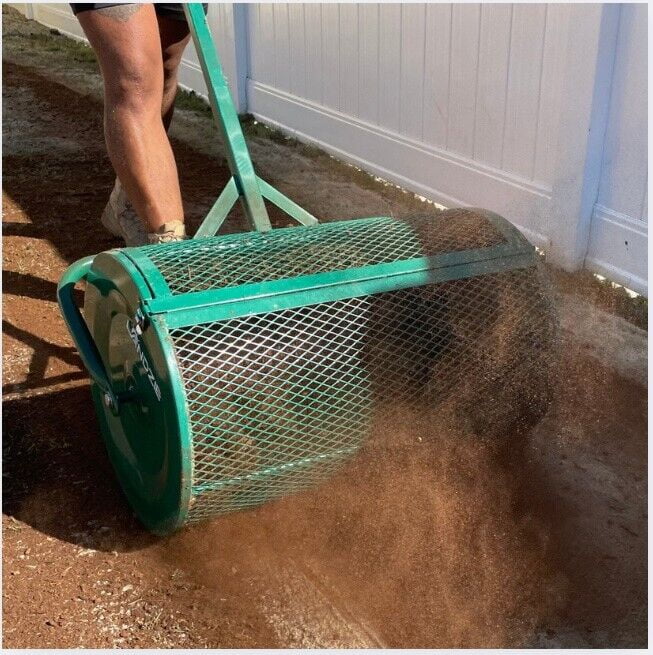 Landzie Lawn & Garden Spreader for Compost, Peat Moss, Top Soil, Mulch ...