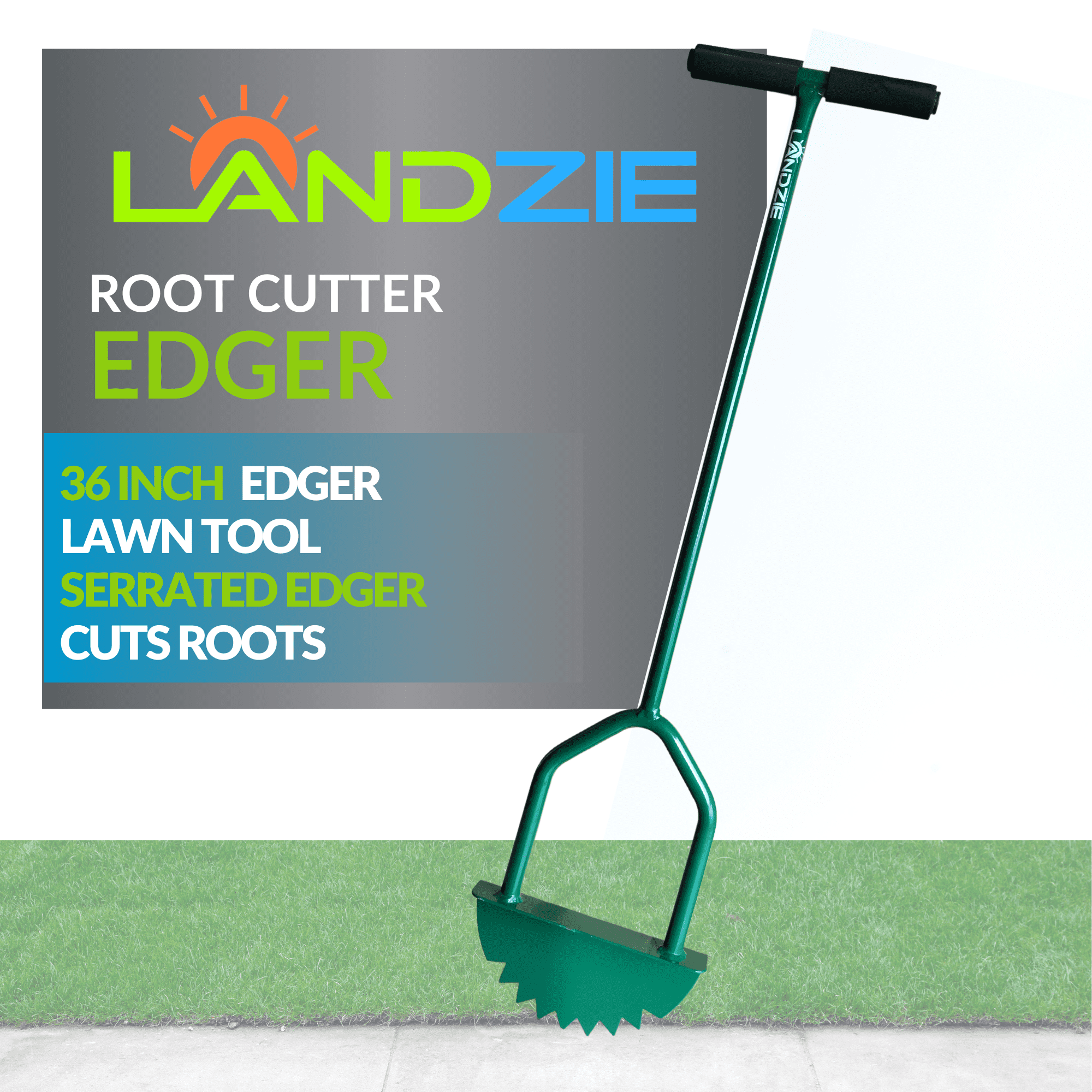 Landzie Root Cutter Edger Lawn Tool, 37 Inch Manual Lawn Edger Tool ...