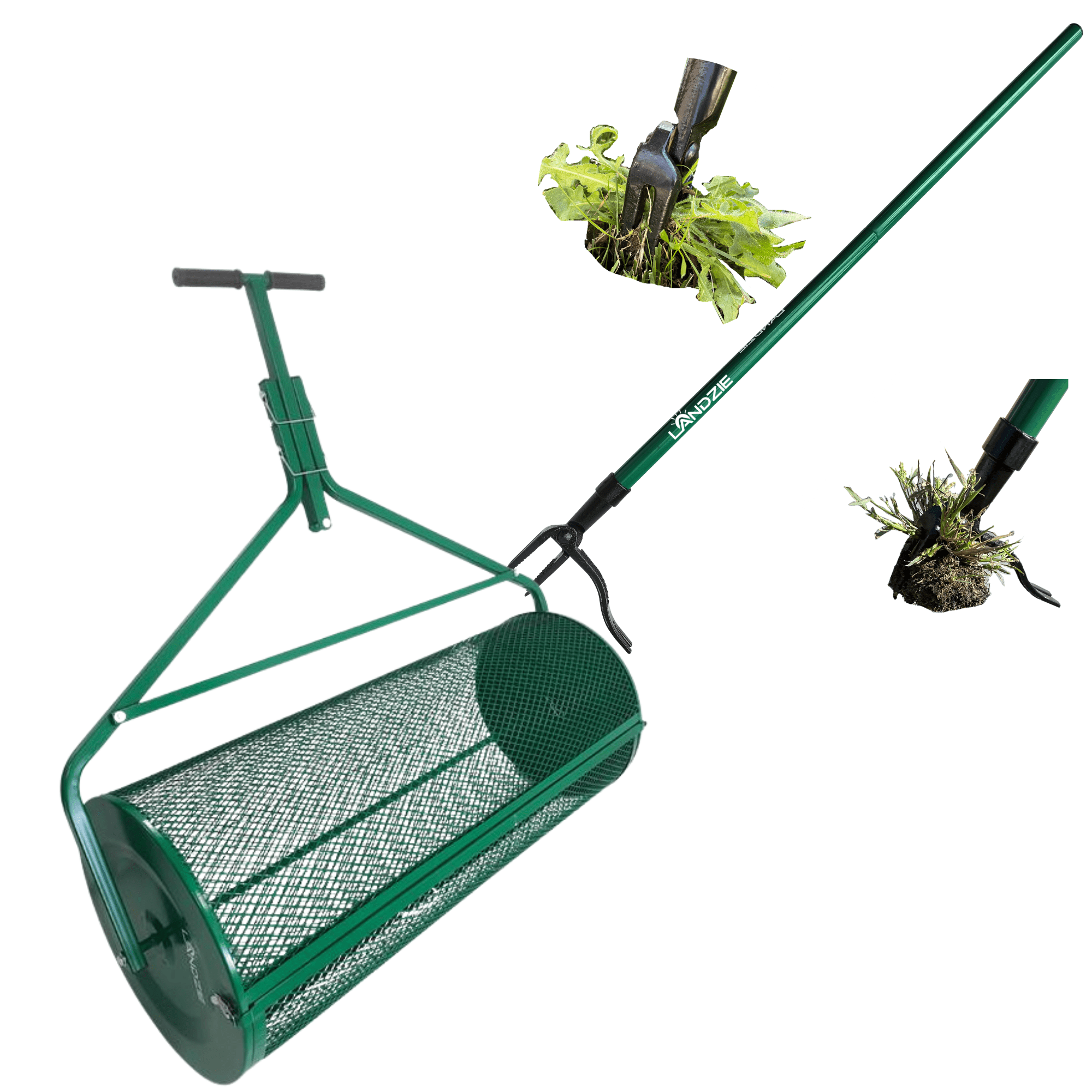 Landzie Spreader & Weeder Lawn & Garden Care Set - 44" Compost & Peat ...