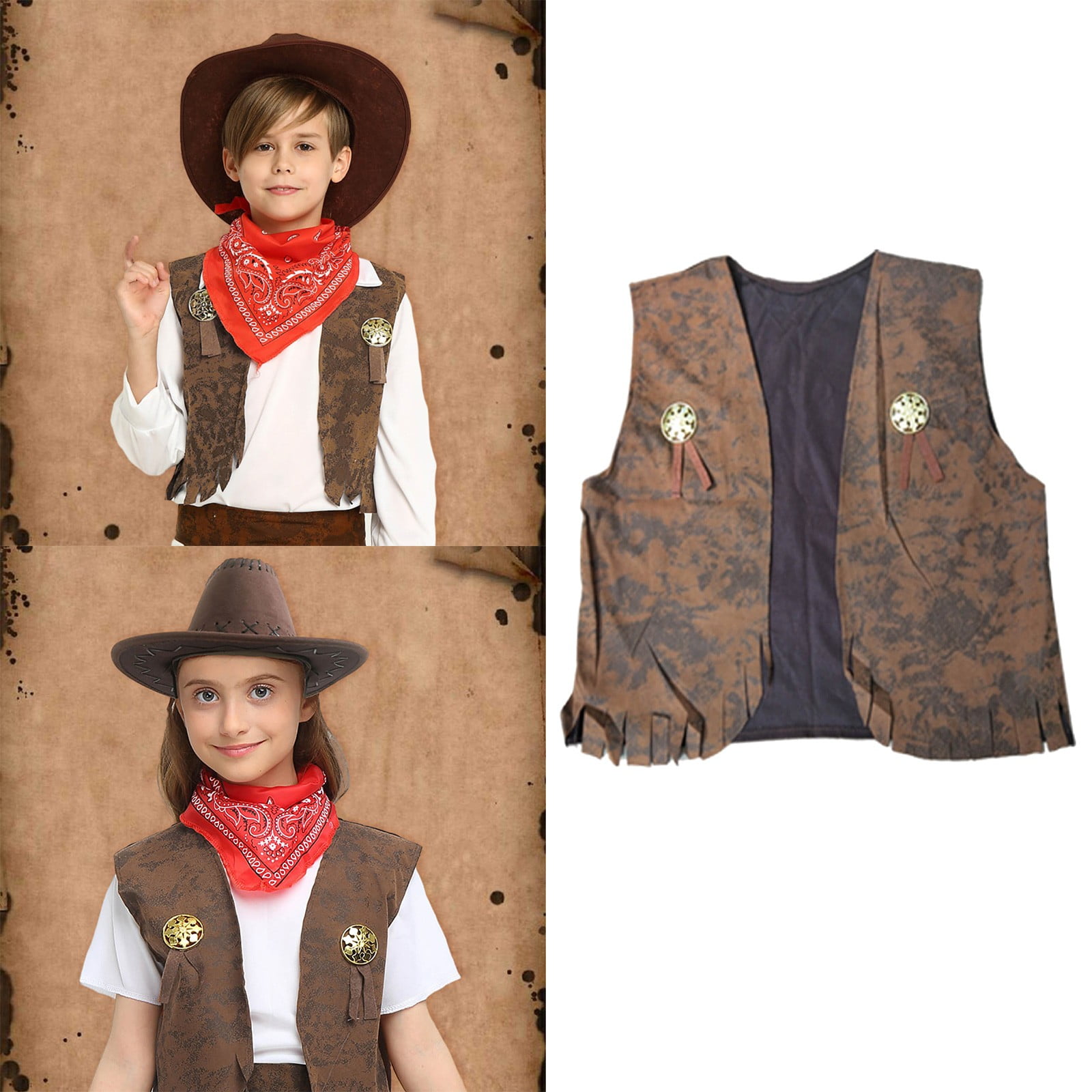 Landzoo Children's Cowboy Theme Dress Up With Western Jeans And Denim ...