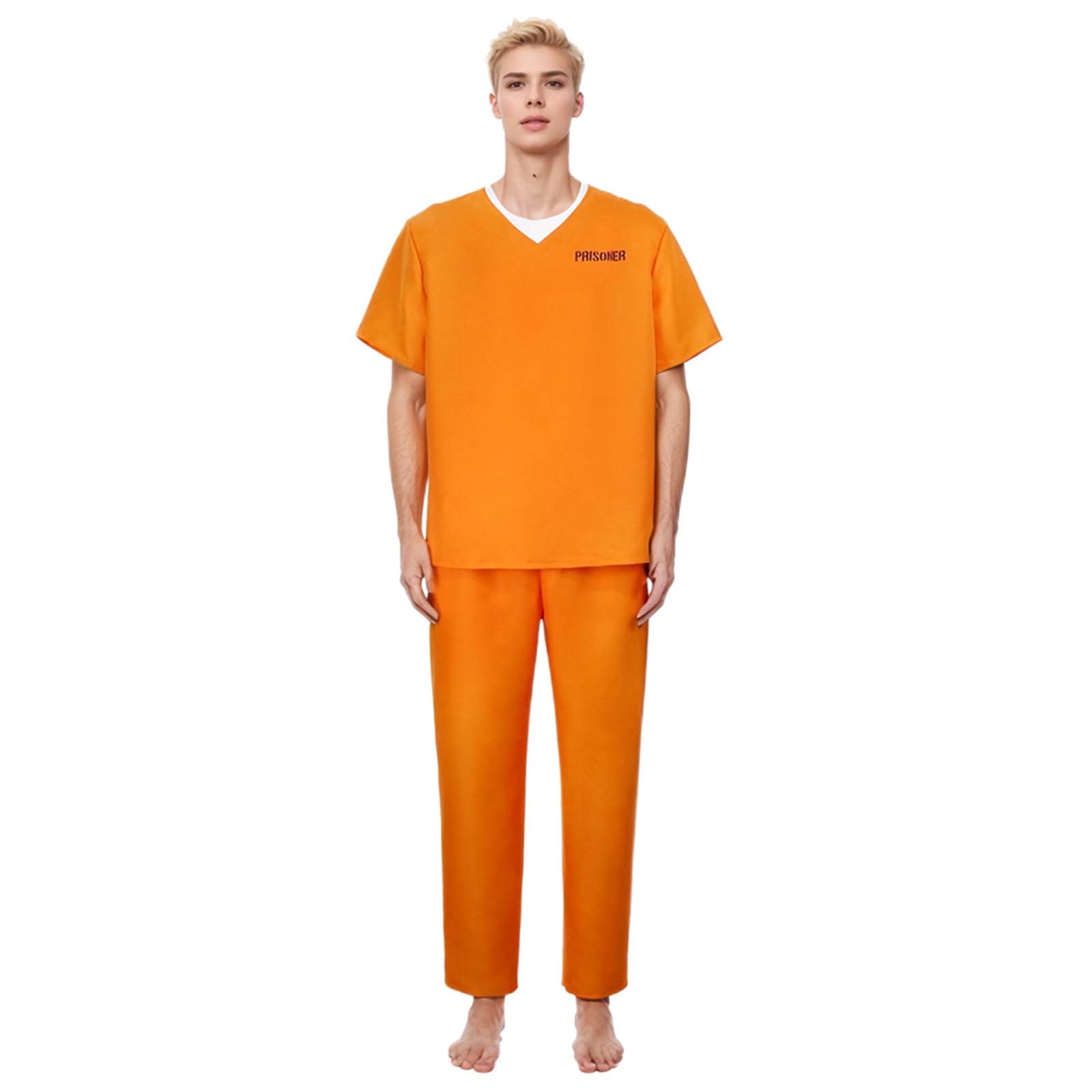 Landzoo Clothes For Men Prisoner Jumpsuit Jail Convict Jailbird Orange ...