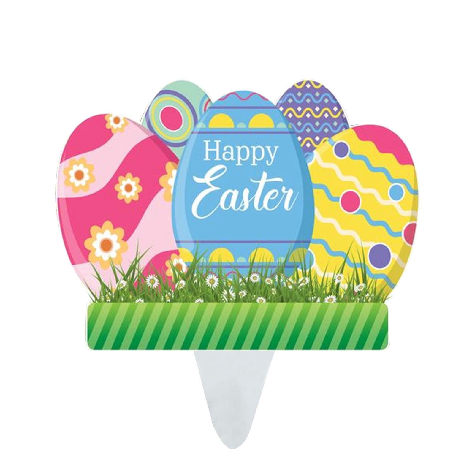 Landzoo Easter Decorations Easter Eggs Garden Courtyard Singing Porch ...