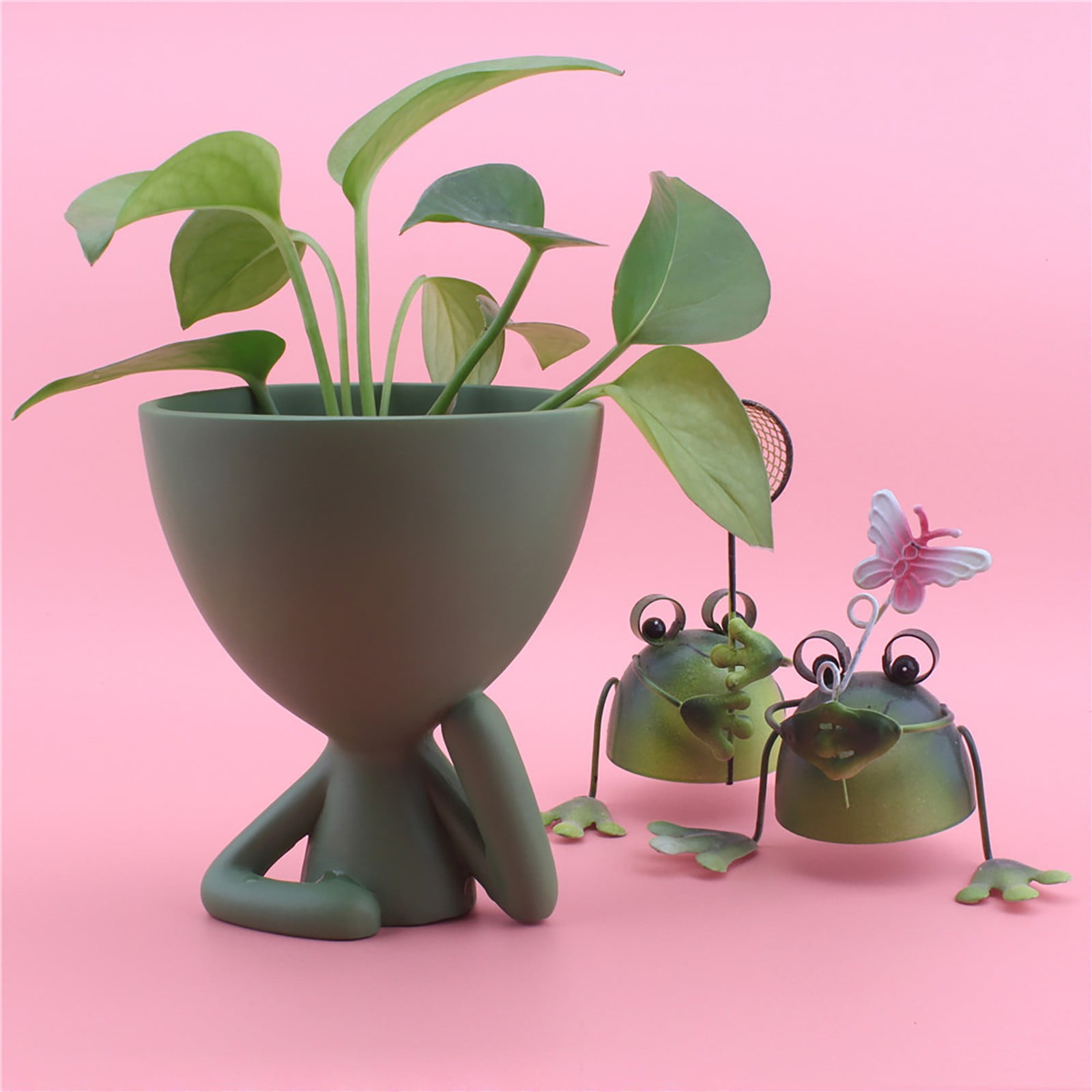 Landzoo Face Planter Pots Head Planter Pot Key Storage Pot Succulent ...