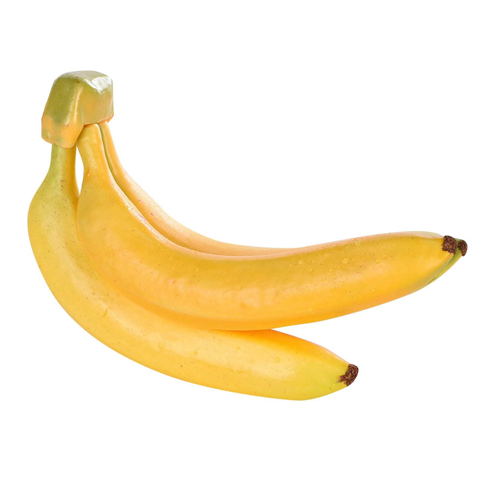 Landzoo Faux Bananas Bunch Lifelike Banana Cluster Decoration Fruits ...