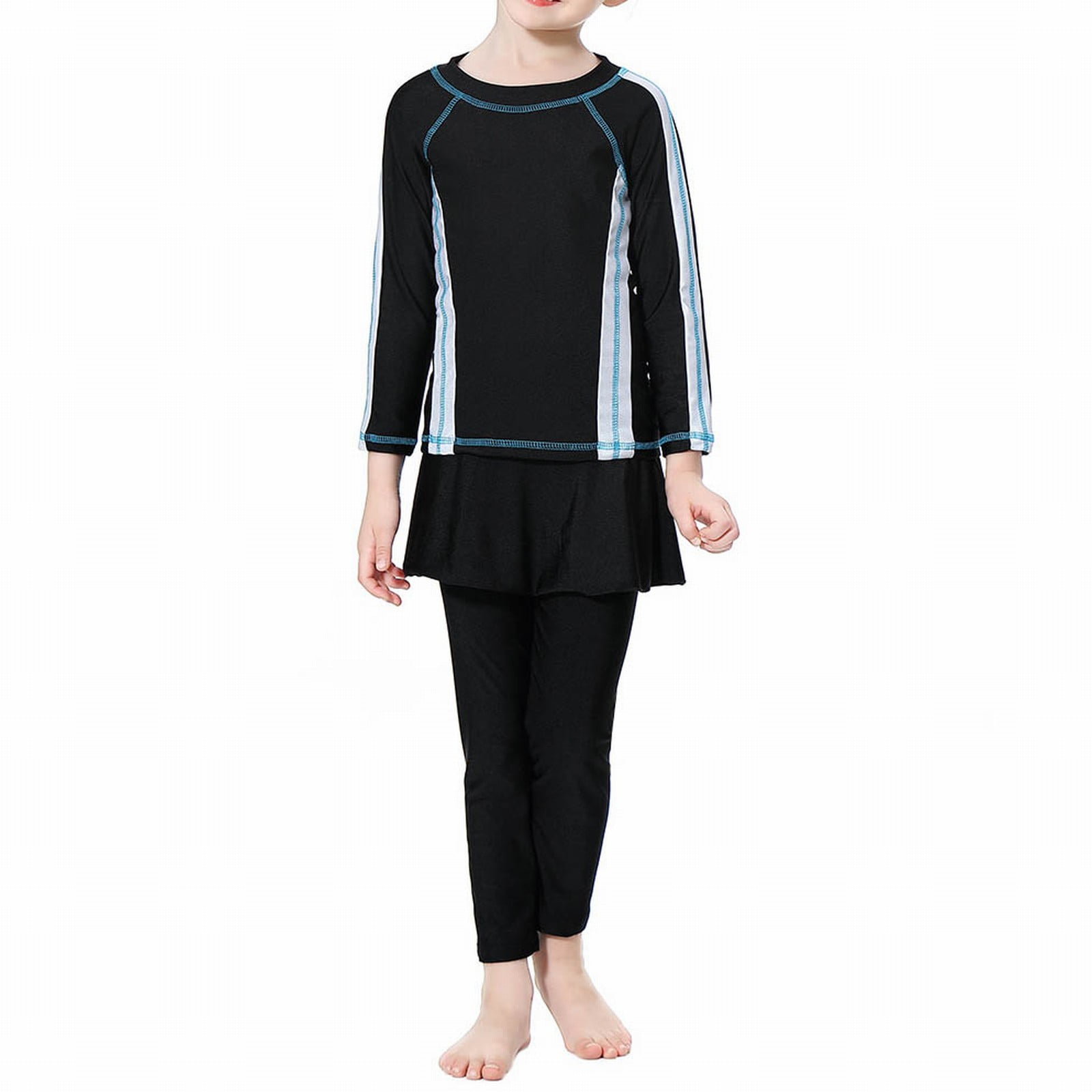 Landzoo Girls Swimwear Conservative Swimwear Kids Full Cover Girls ...