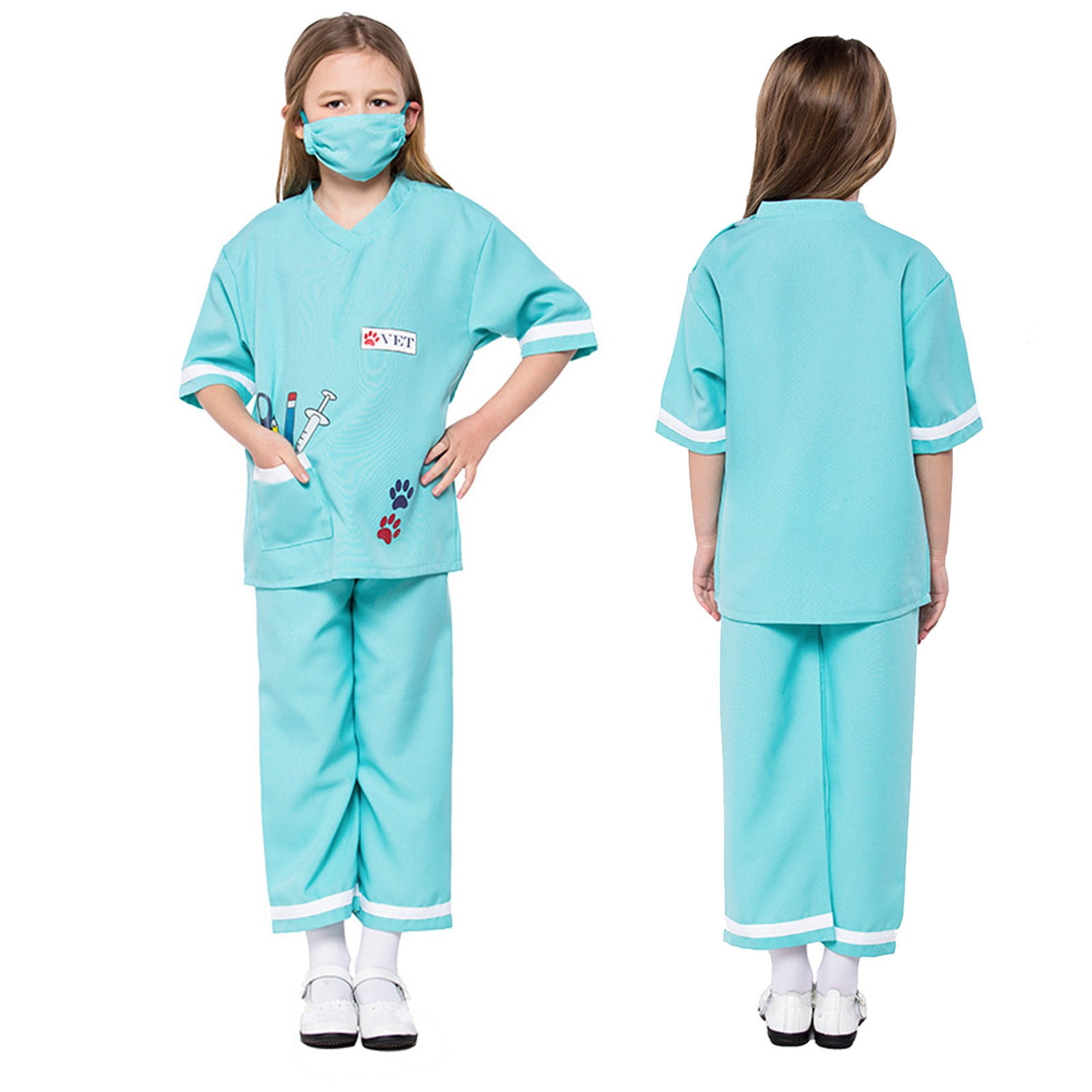 MQLKF Kids Animal Doctor Clothes Party Outfit Pretend Play Dress Up Set ...