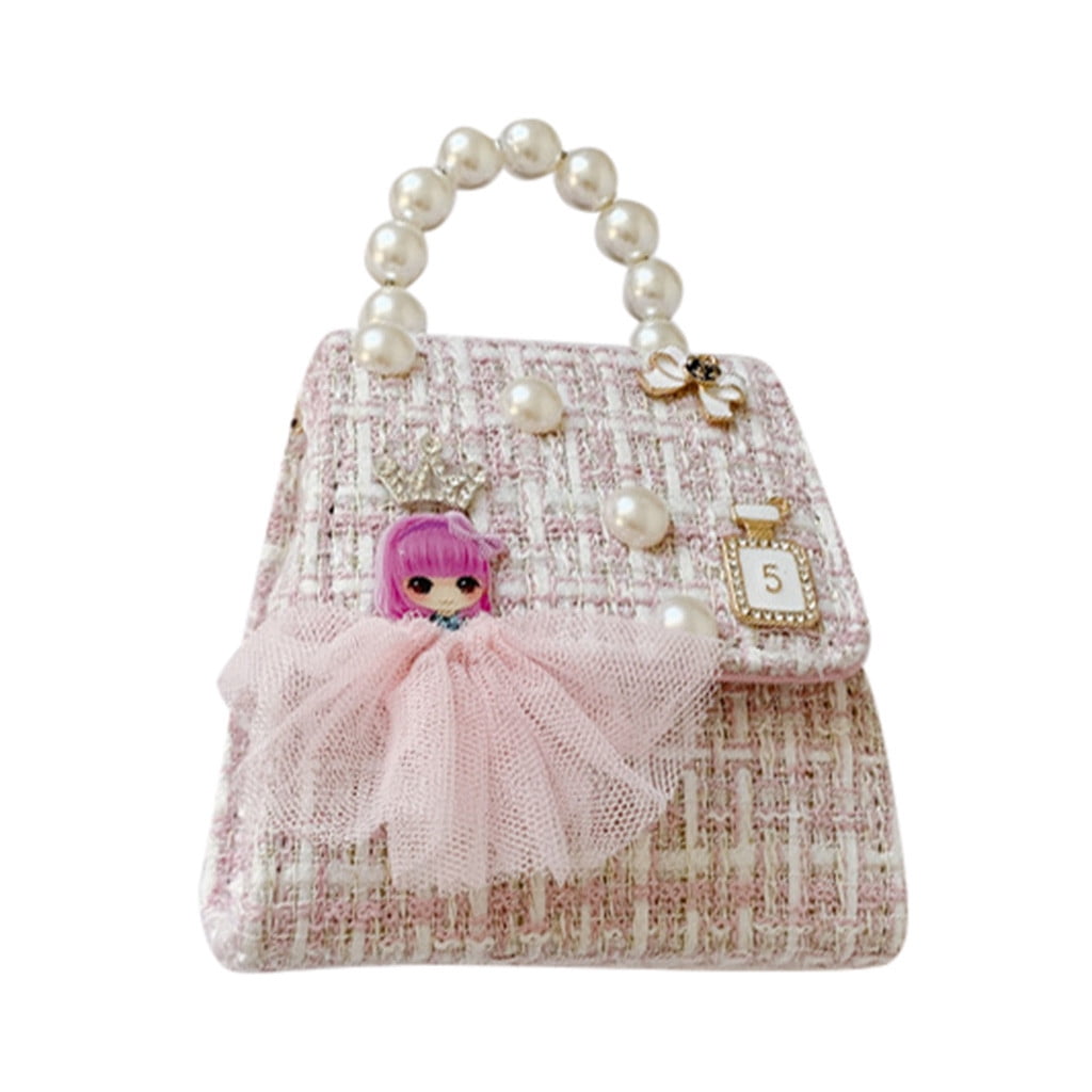 Landzoo Kids Baby Girls Messenger Pearl Chain Bag Bowknot Handbags ...