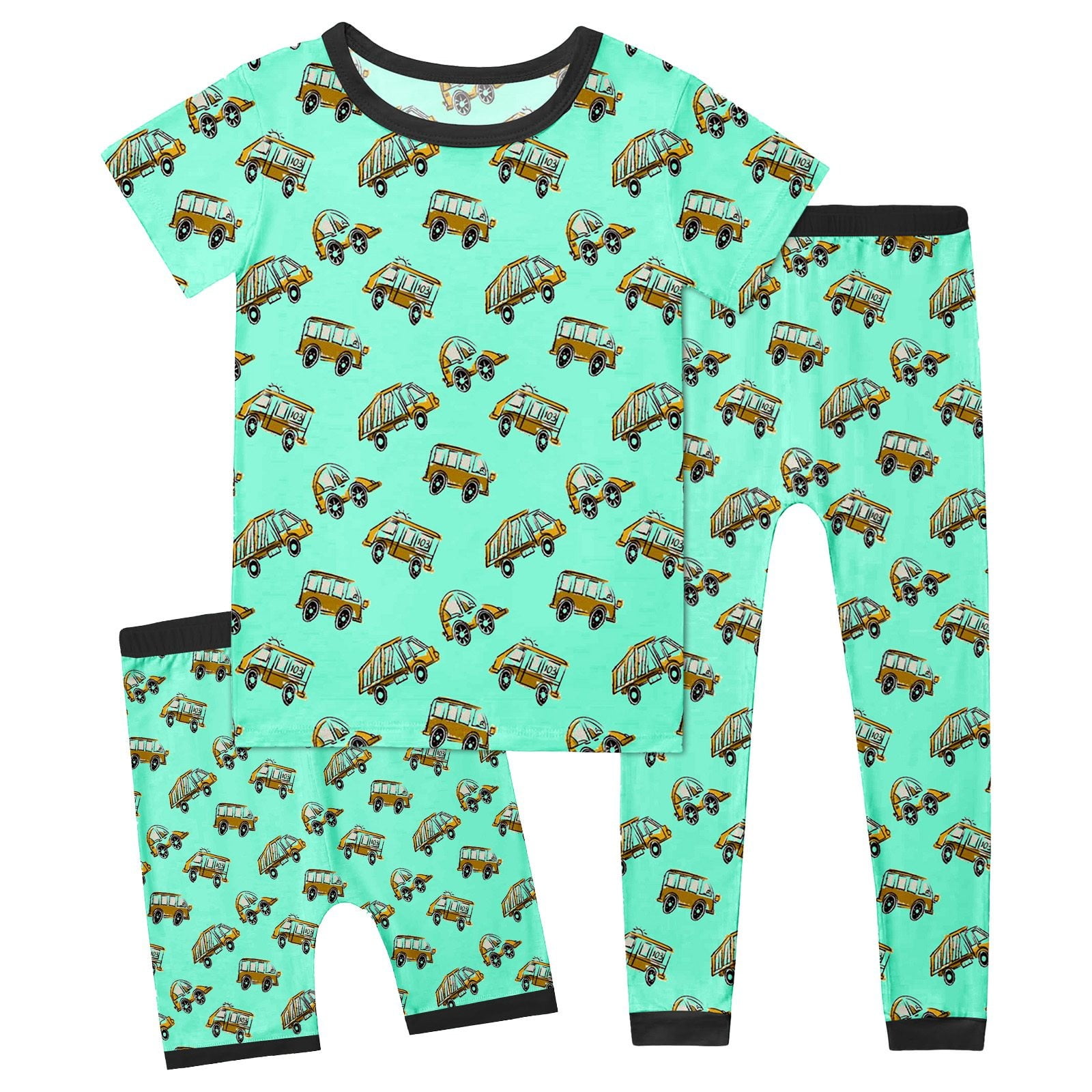 Landzoo One Boys Outfits & Sets 3 Piece Pajama Set Comfortable Round ...