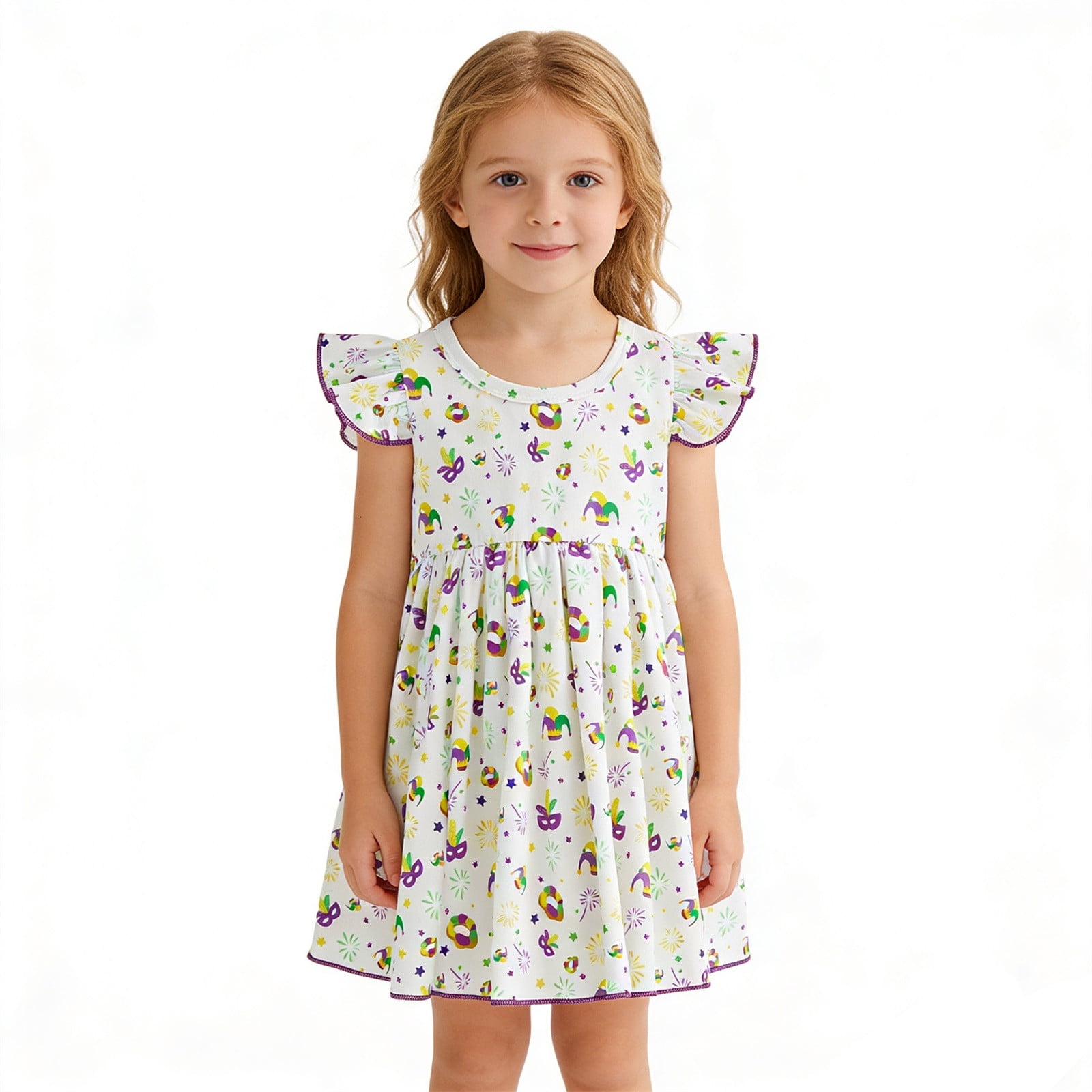 Landzoo One Girls Carnival Sleeveless Dress With Cartoon Print Cute ...