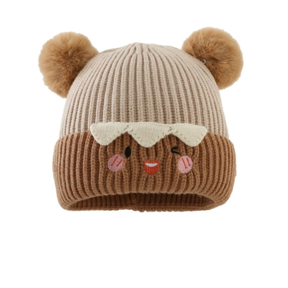Landzoo One Infant Hat Girls Boys Winter Double Cute Expression Knitted ...