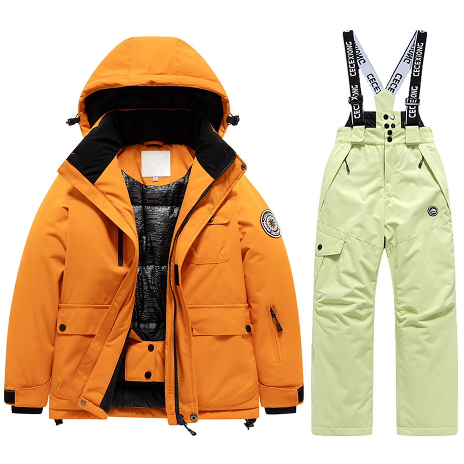 Landzoo One Kids Winter Ski Outfits For Boys And Girls Warm Thermal ...