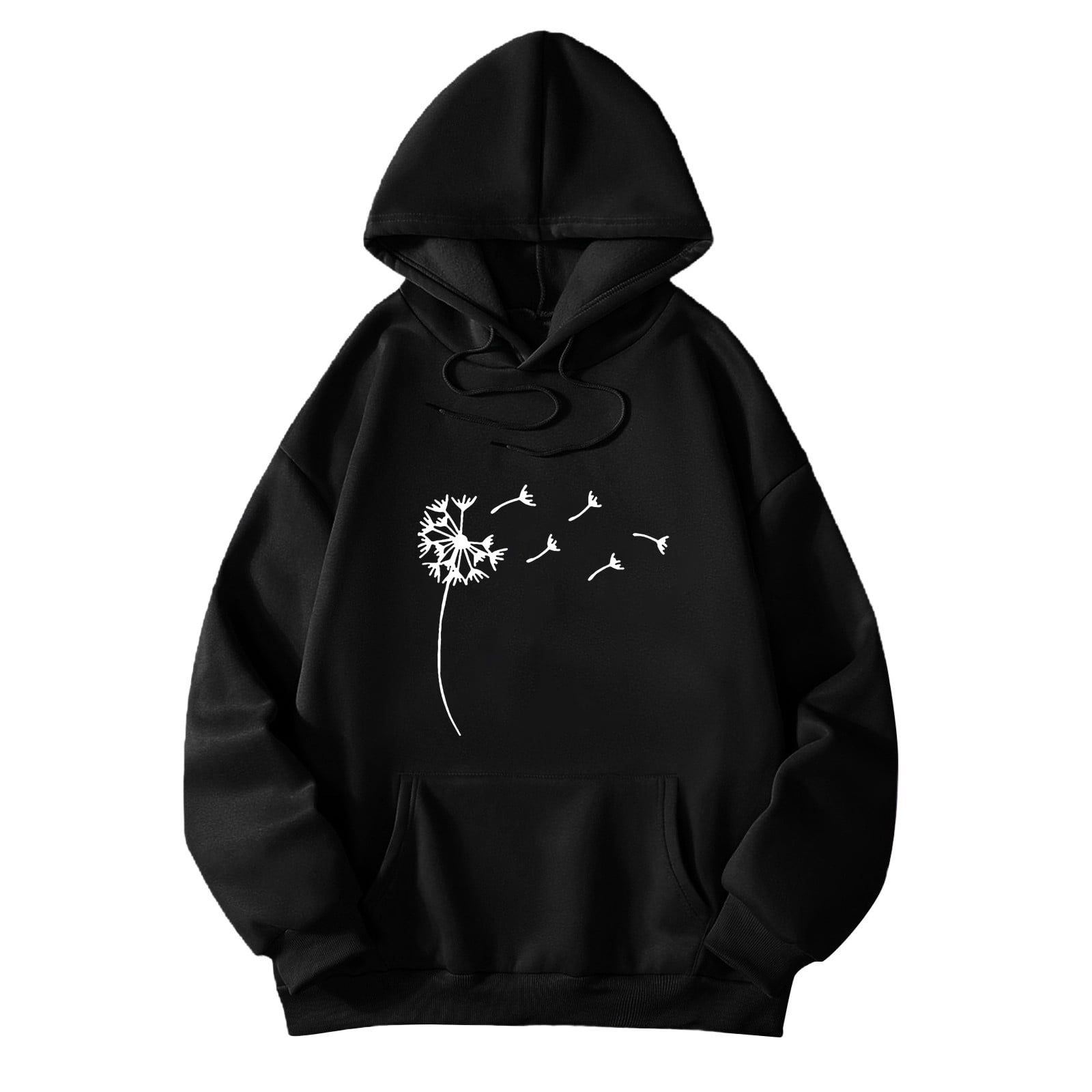 Landzoo One Women's Winter Oversized Fashion Printed Hooded Round Neck ...