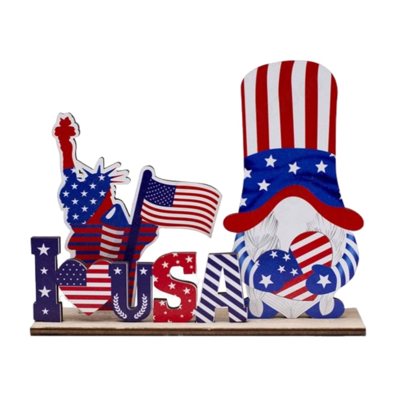 Landzoo Patriotic Centerpiece Memorial Day Centerpiece Wooden ...