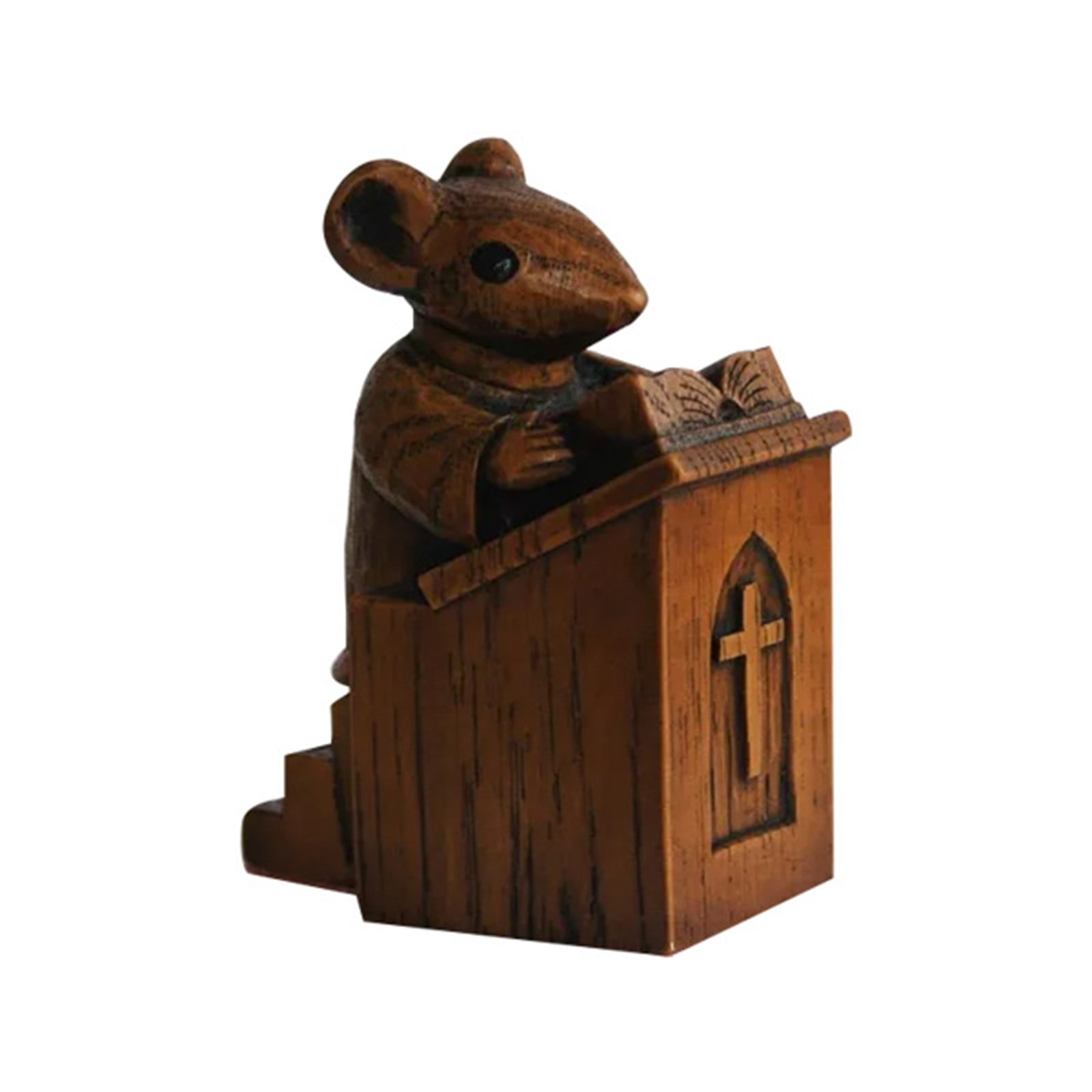Landzoo Statue Wooden In The Pulpit Collectible Figurine For Home And ...
