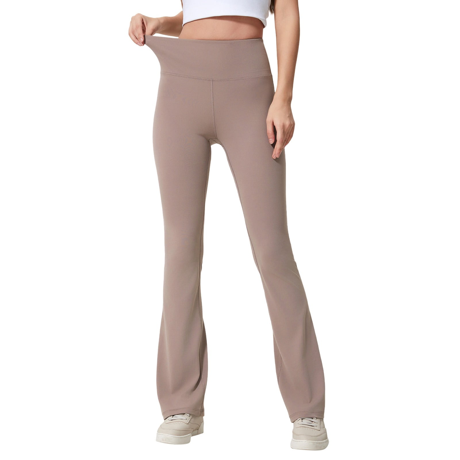 Landzoo Women's Micro Stretch Wide Leg Yoga Pants High Waisted Hip Lift ...