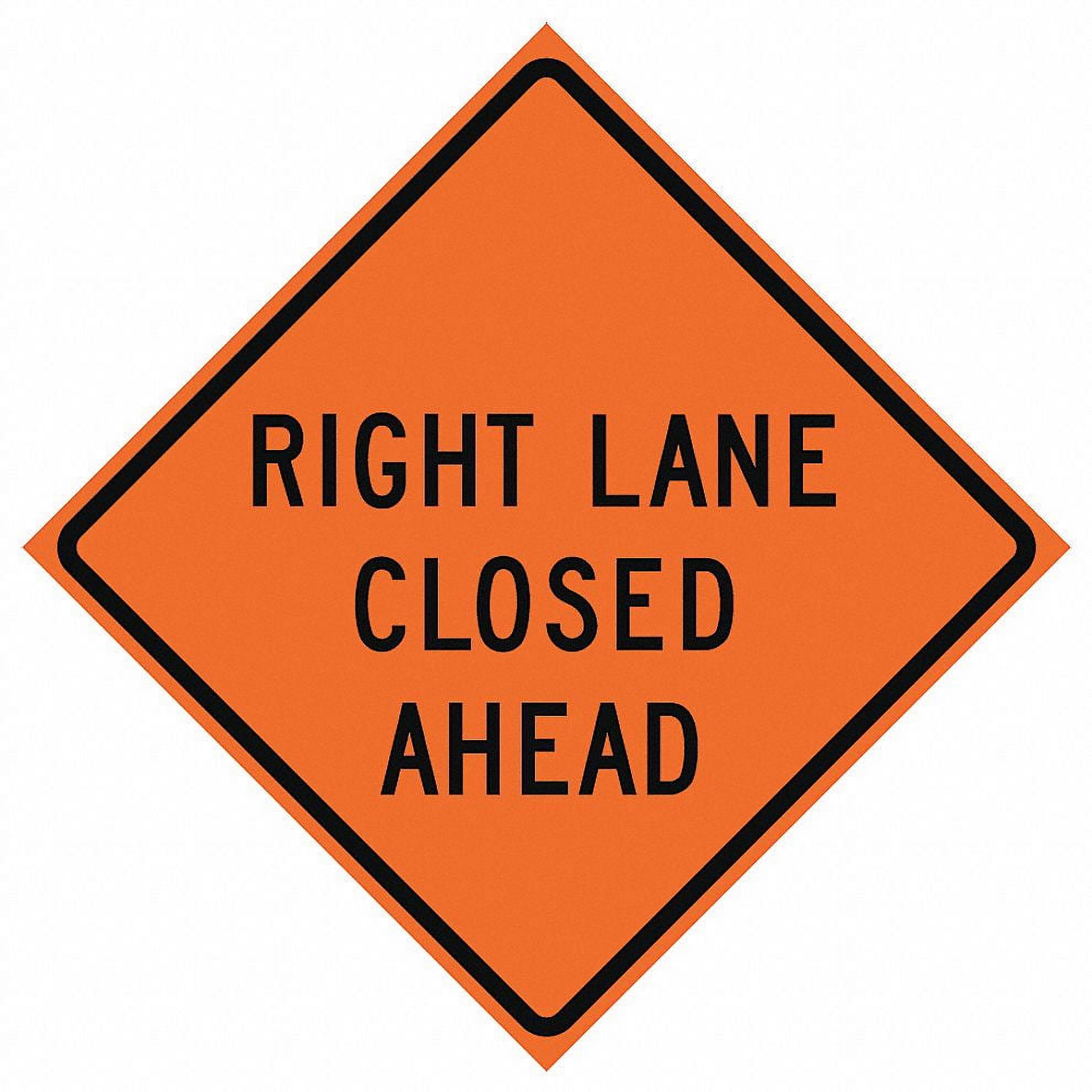 Lane Closed Traffic Sign,36" x 36" - Walmart.com