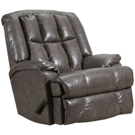 Lane Comfort King Big Man's Rocker Recliner - Grey Leather (curbside ...