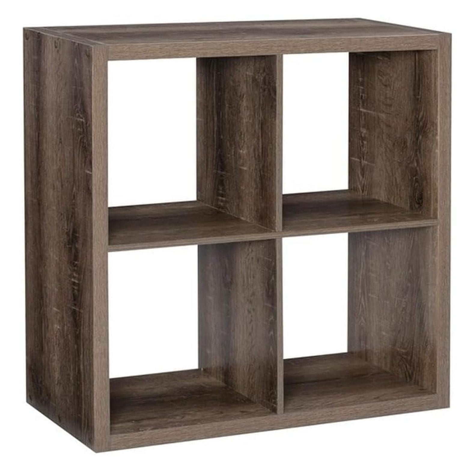 Lane Four Cubby Wood Storage Cabinet Bookshelf in Gray - Walmart.com