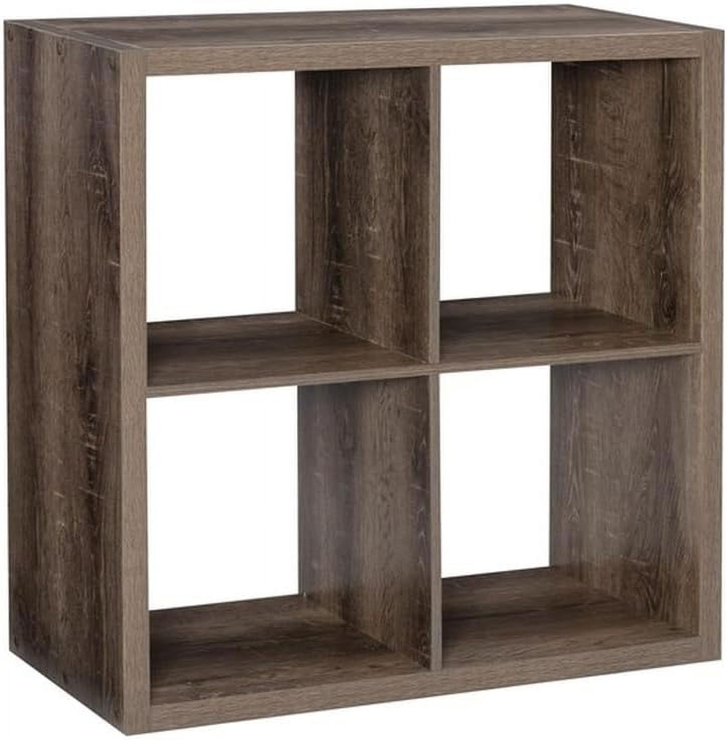 Lane Four Cubby Wood Storage Cabinet Bookshelf in Gray - Walmart.com