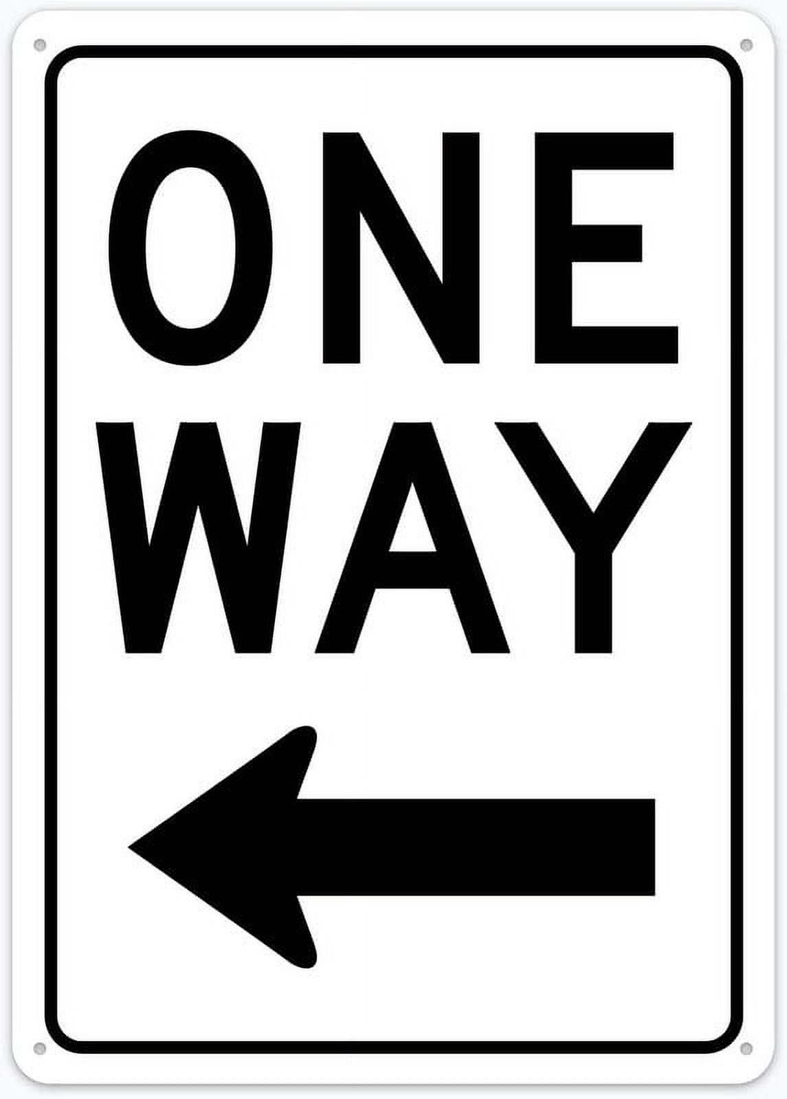 Lane Guidance Sign One Way Left Arrow Rust Free Aluminum 12 X 8 In ...
